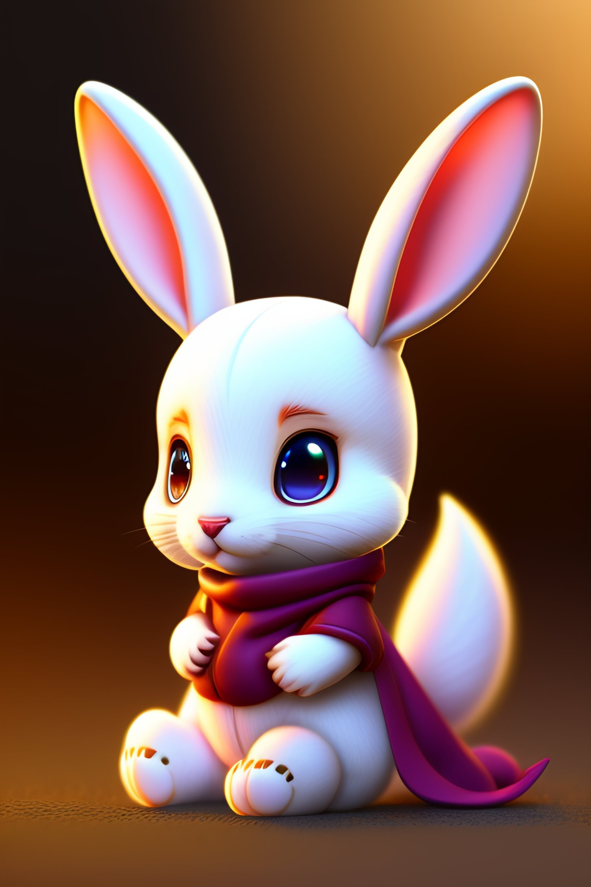 Lexica - Cute and adorable cartoon anthropomorphic rabbit in delivery ...