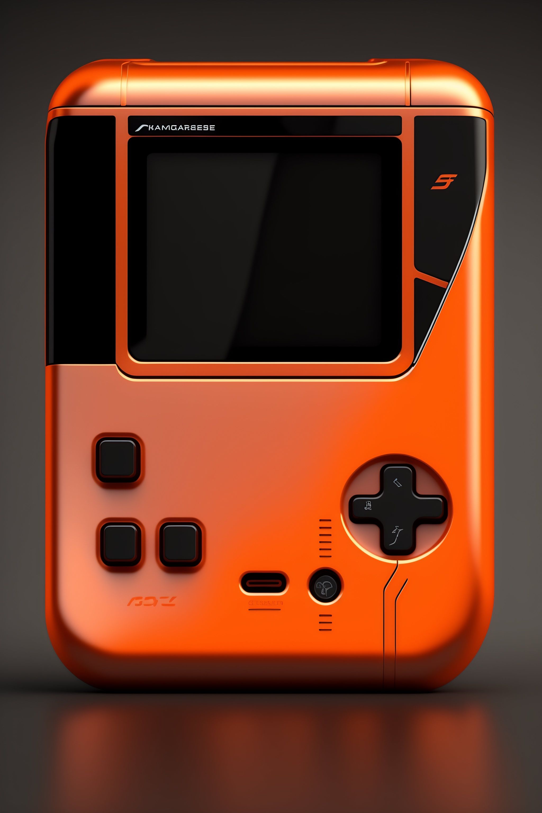 Lexica - Futuristic international orange gameboy console. highly ...