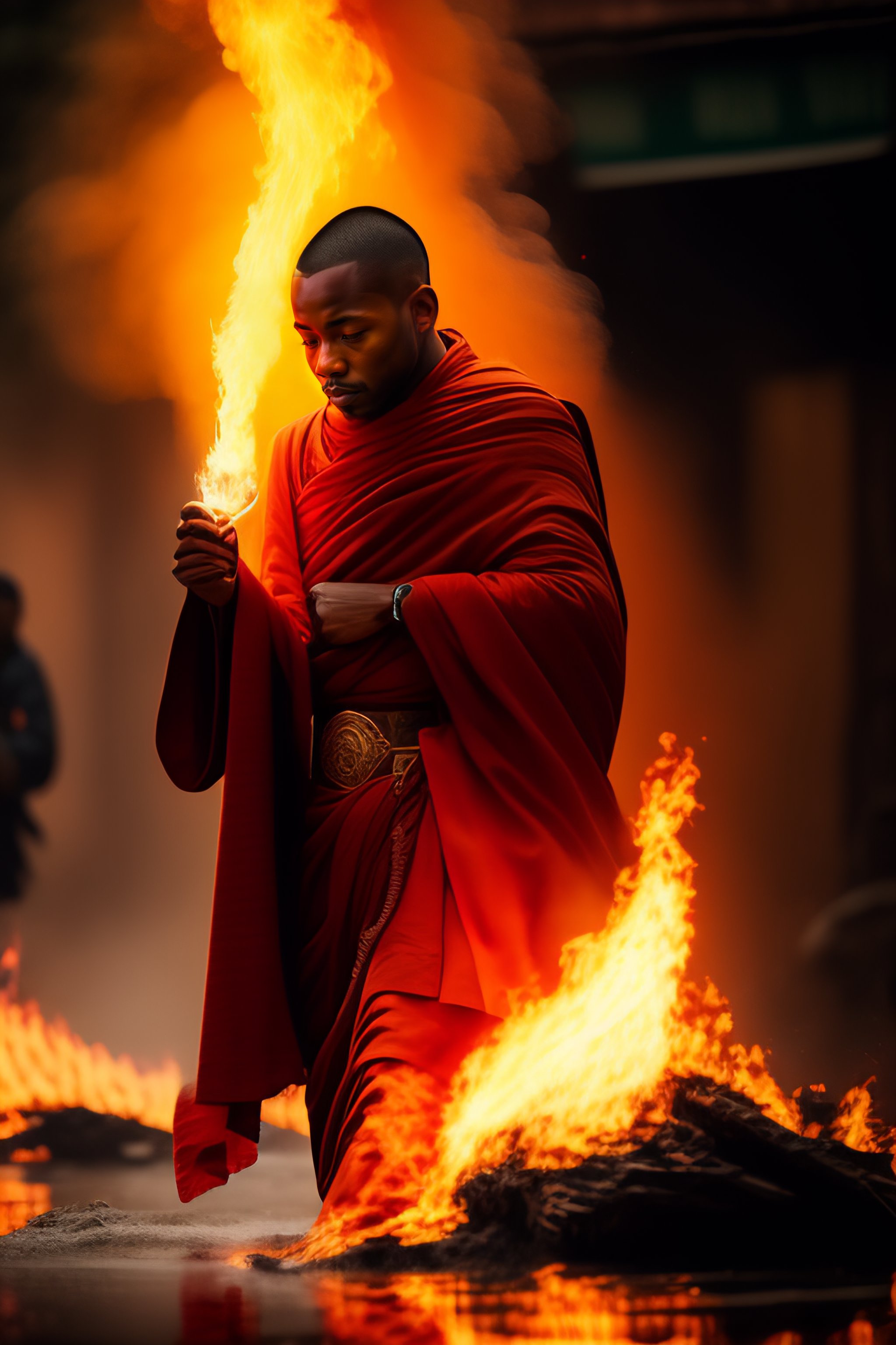 Lexica - Monk on fire