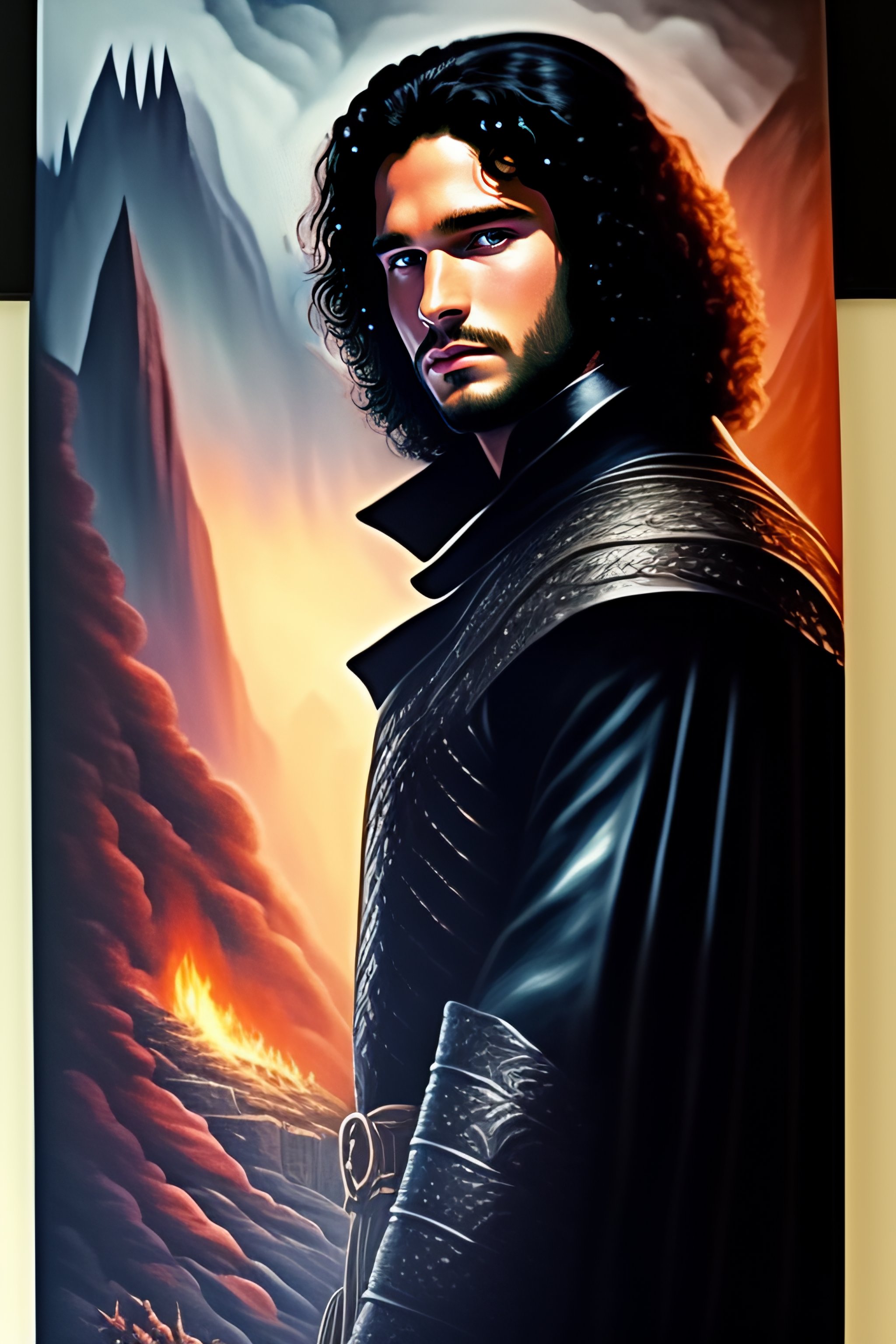 Lexica - Jon snow, 1 9 8 0 s fantasy novel book cover, exaggerated body ...