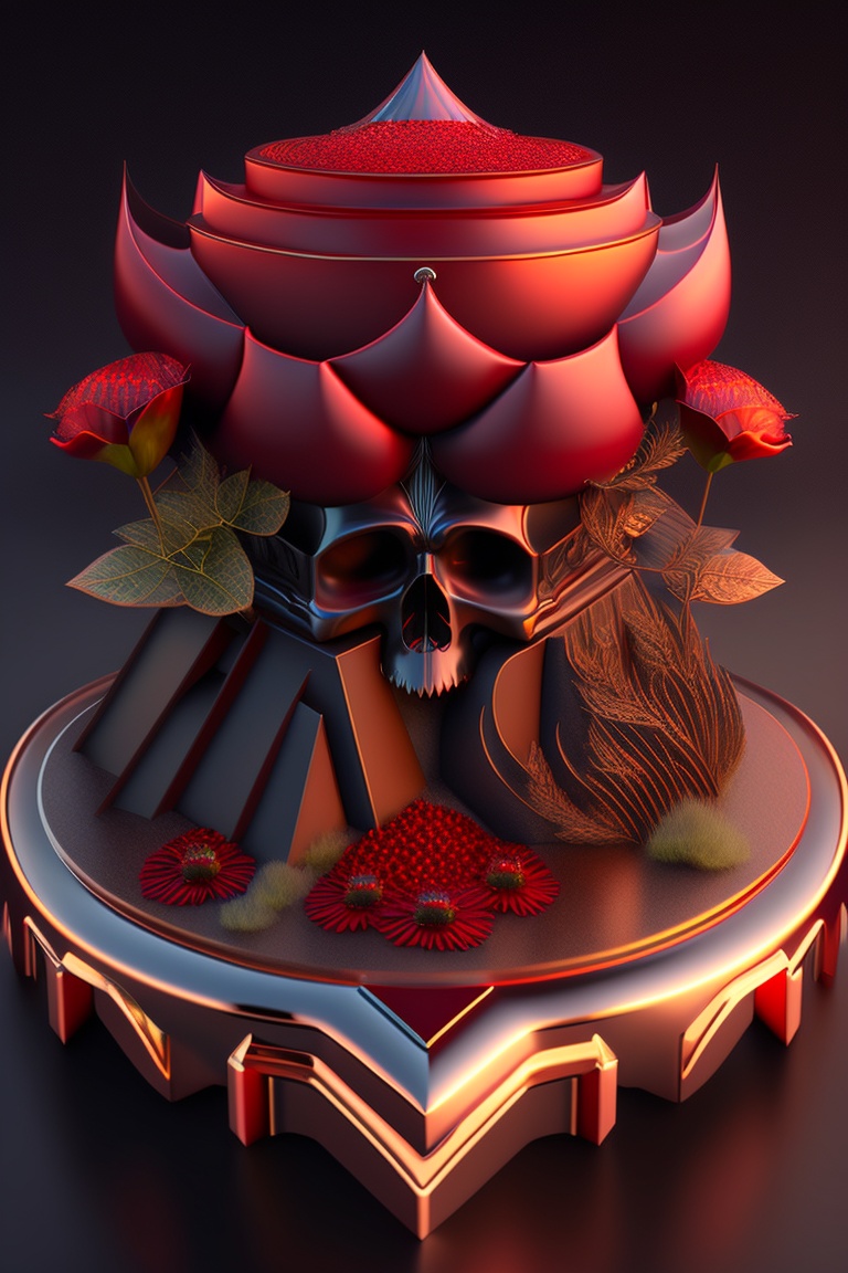 Lexica - Well composed gothic style portrait, blood lotus on a mountain ...