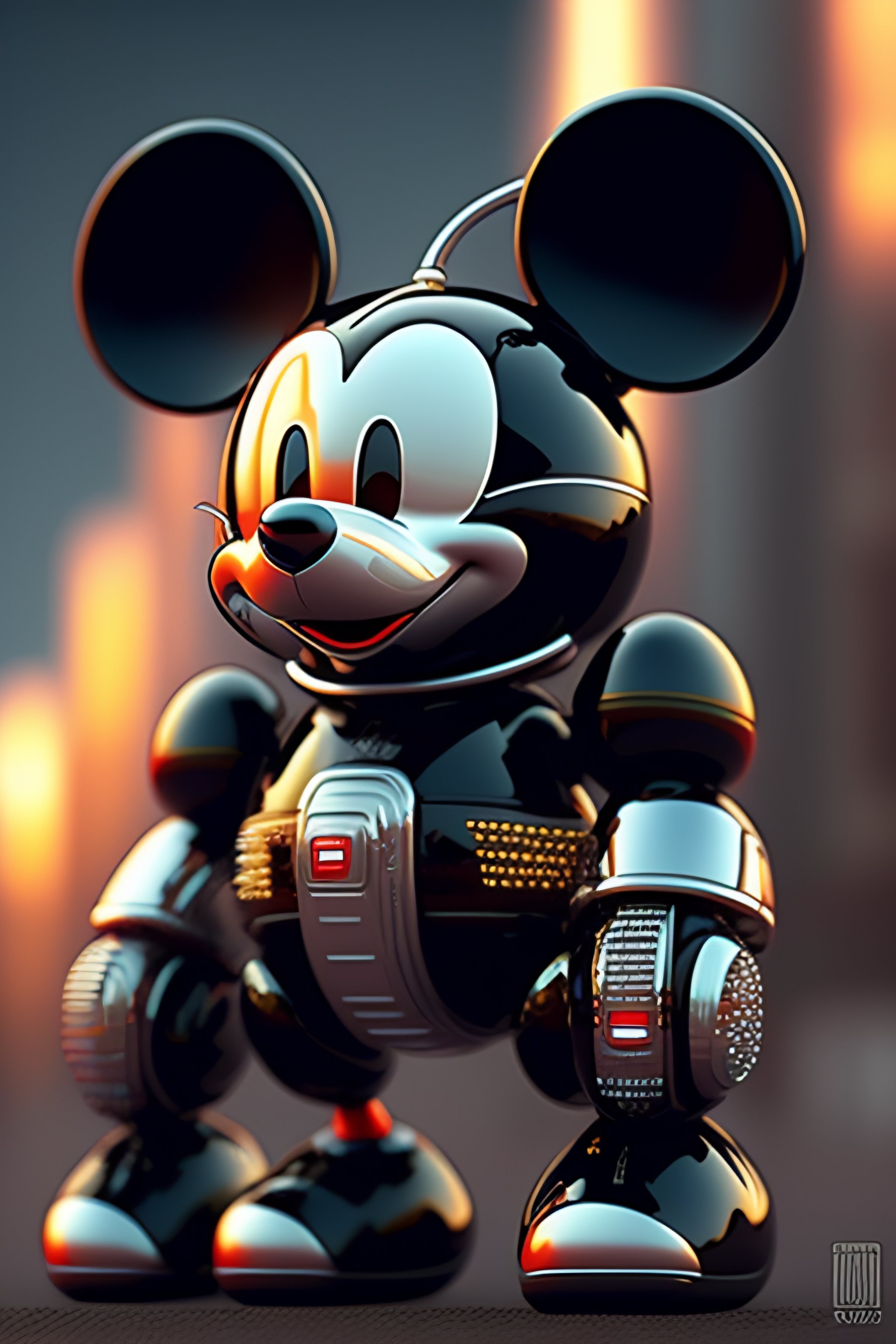 Lexica - Mickey mouse cybernetic killer machine, cables exposed ...