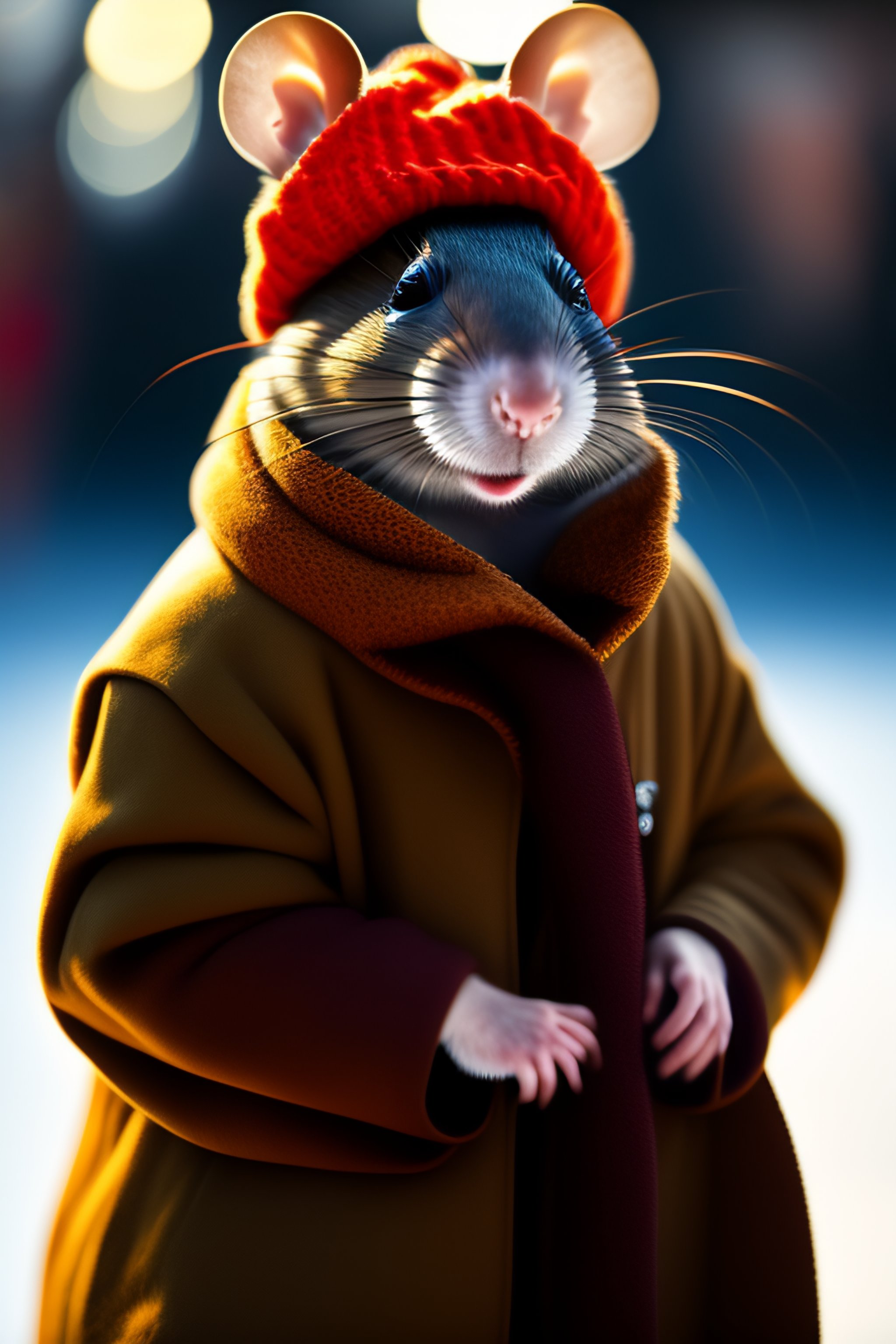 Lexica - Rat french funny skate with berret modigliani