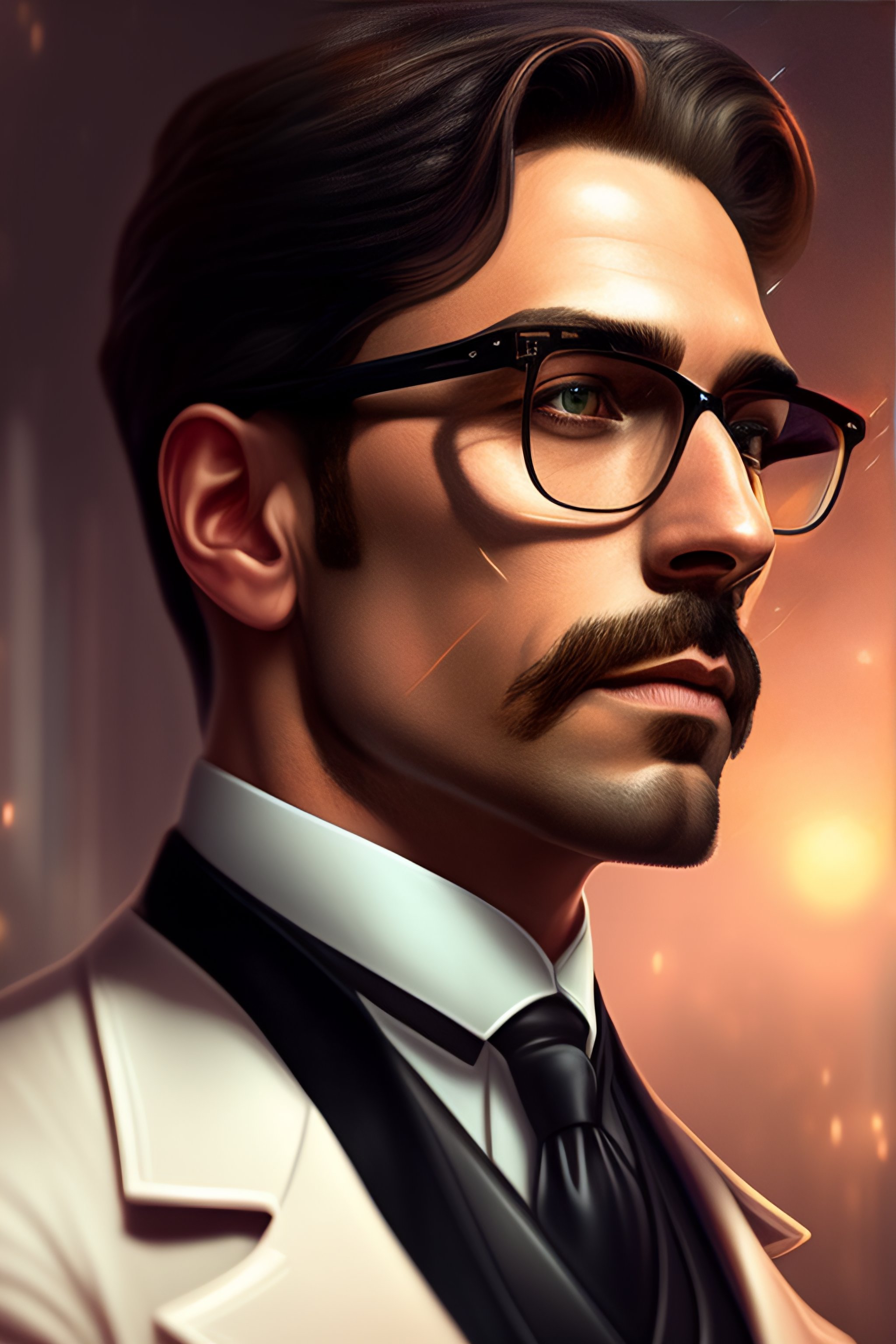 Lexica - Portrait of a parapsychologist, 1920, with used suit, epic ...