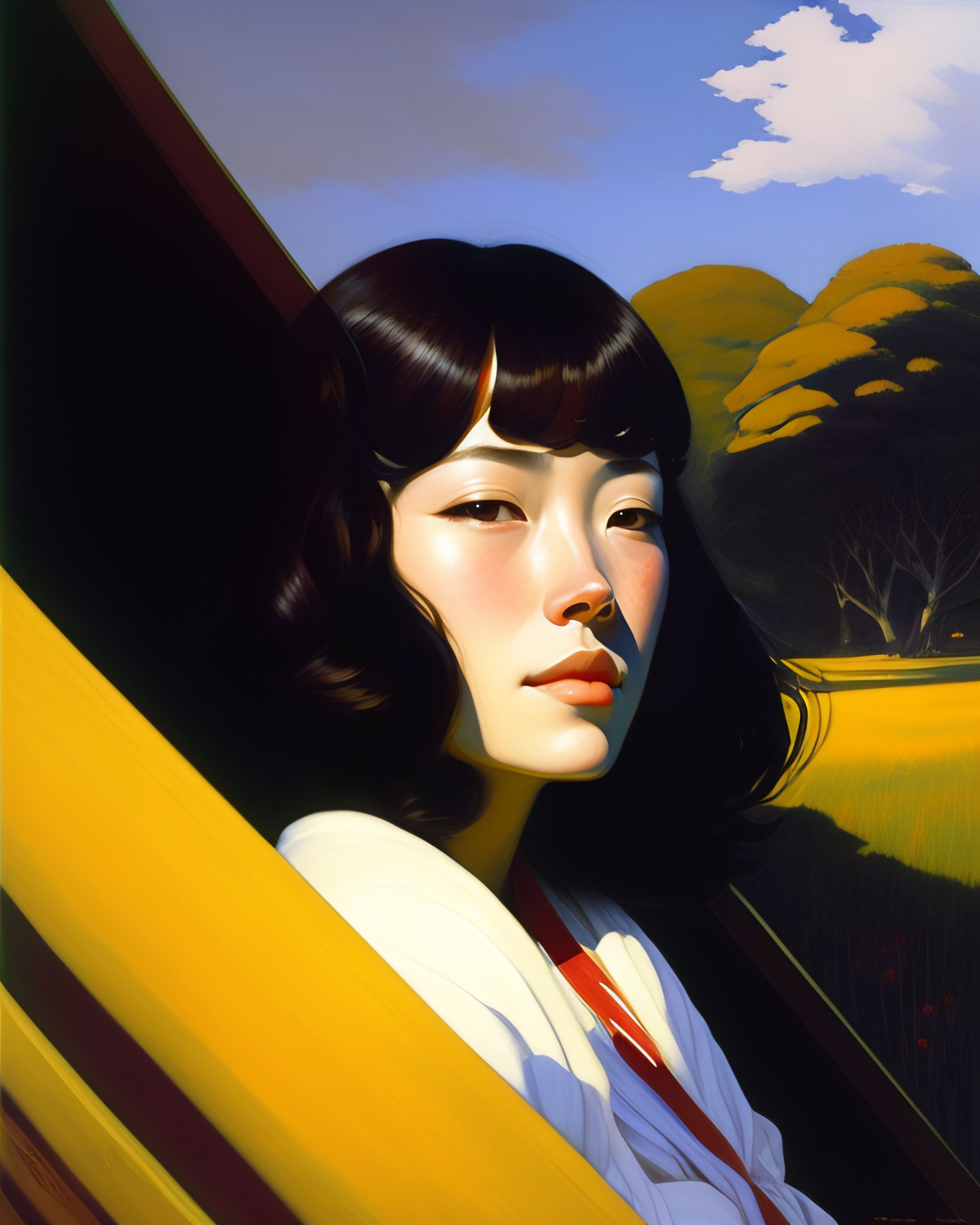 Lexica - Capitals girlwith a sailor red cap,red and black color clothes ...