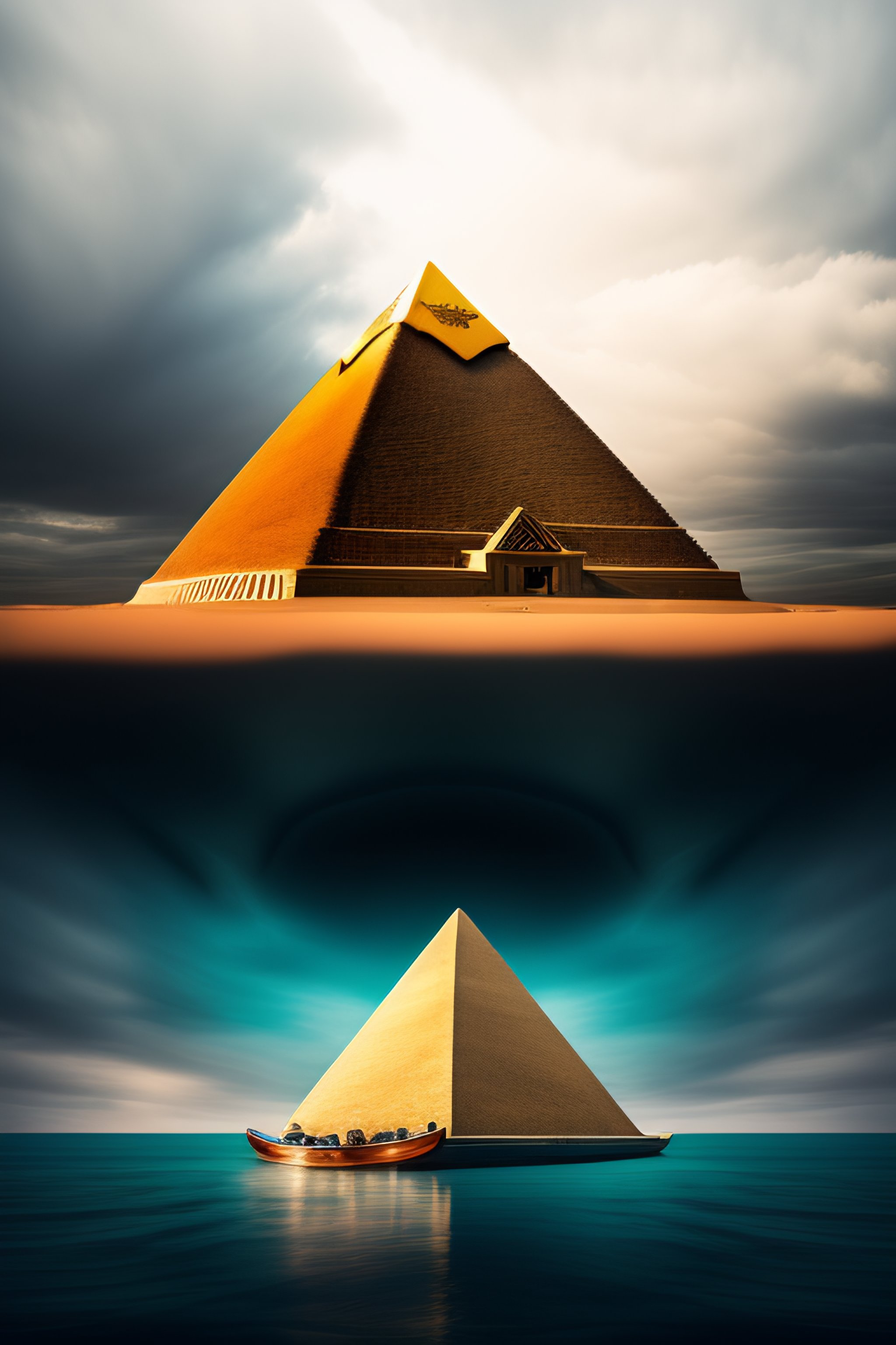 Lexica - Boat over the pyramid