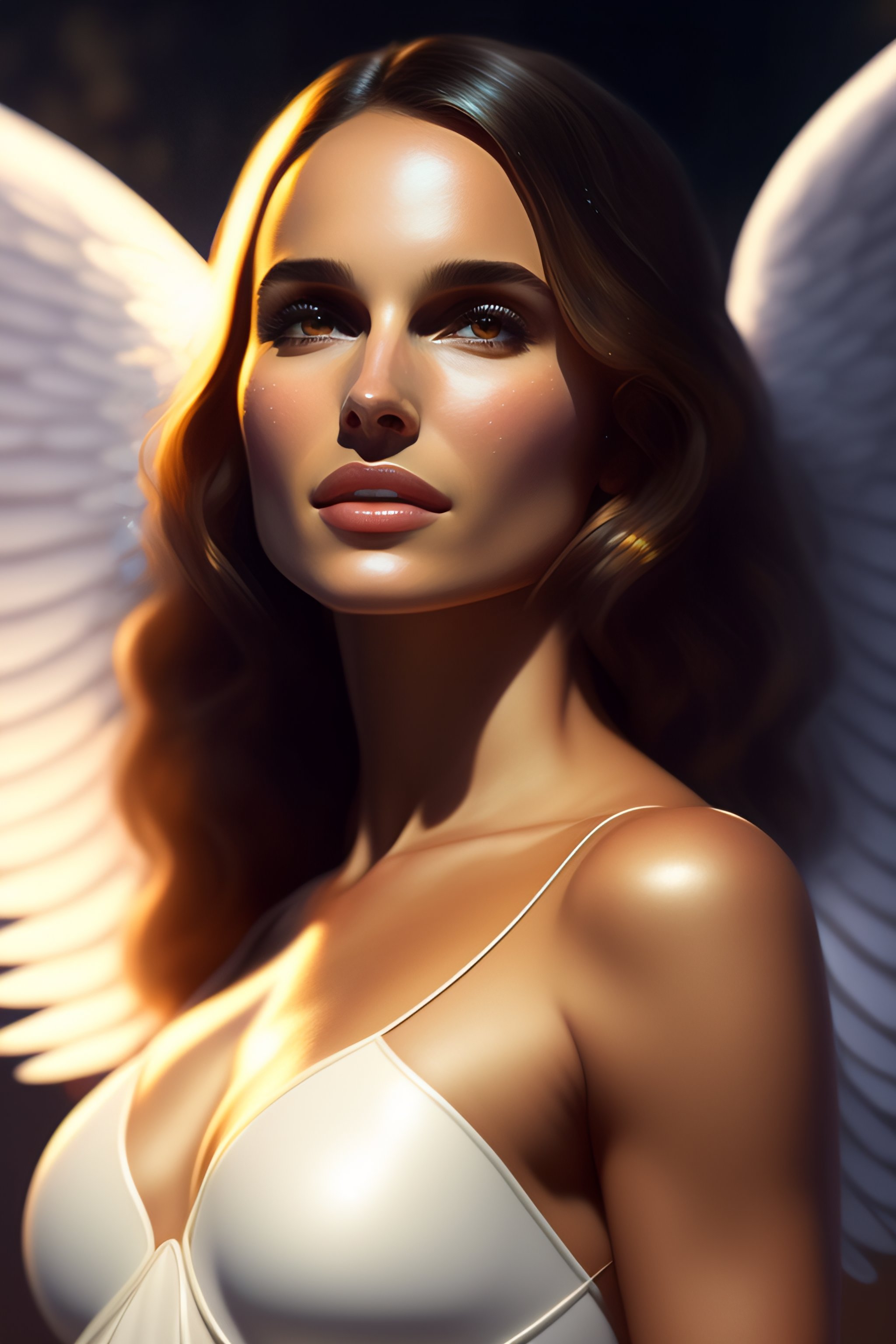 Lexica - Natalie portman as a heavenly angel, anatomy, bathed in light, highly detailed ...