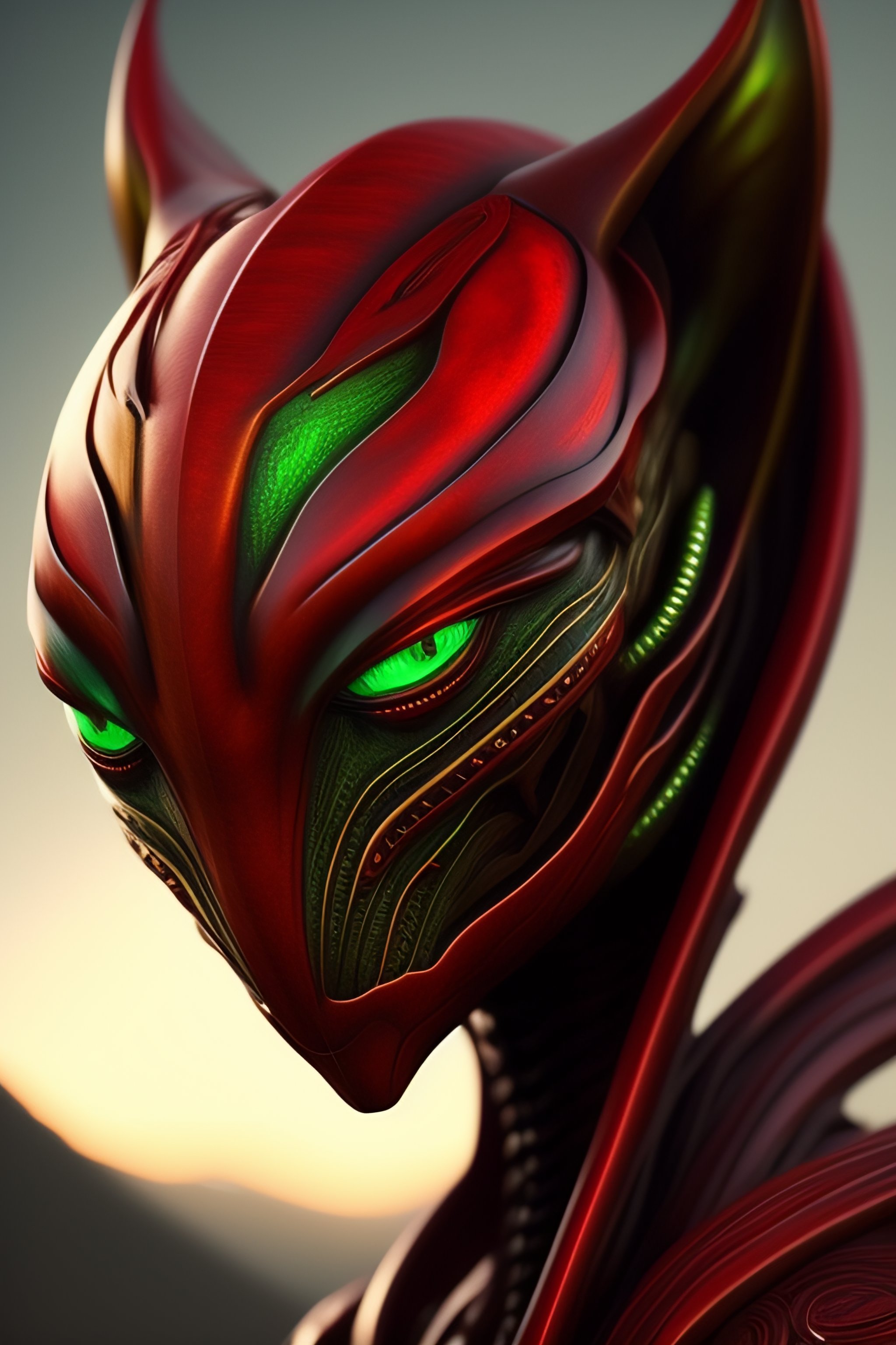 Lexica - Alien with red wood skin, ultra realistic, realistic, alien ...