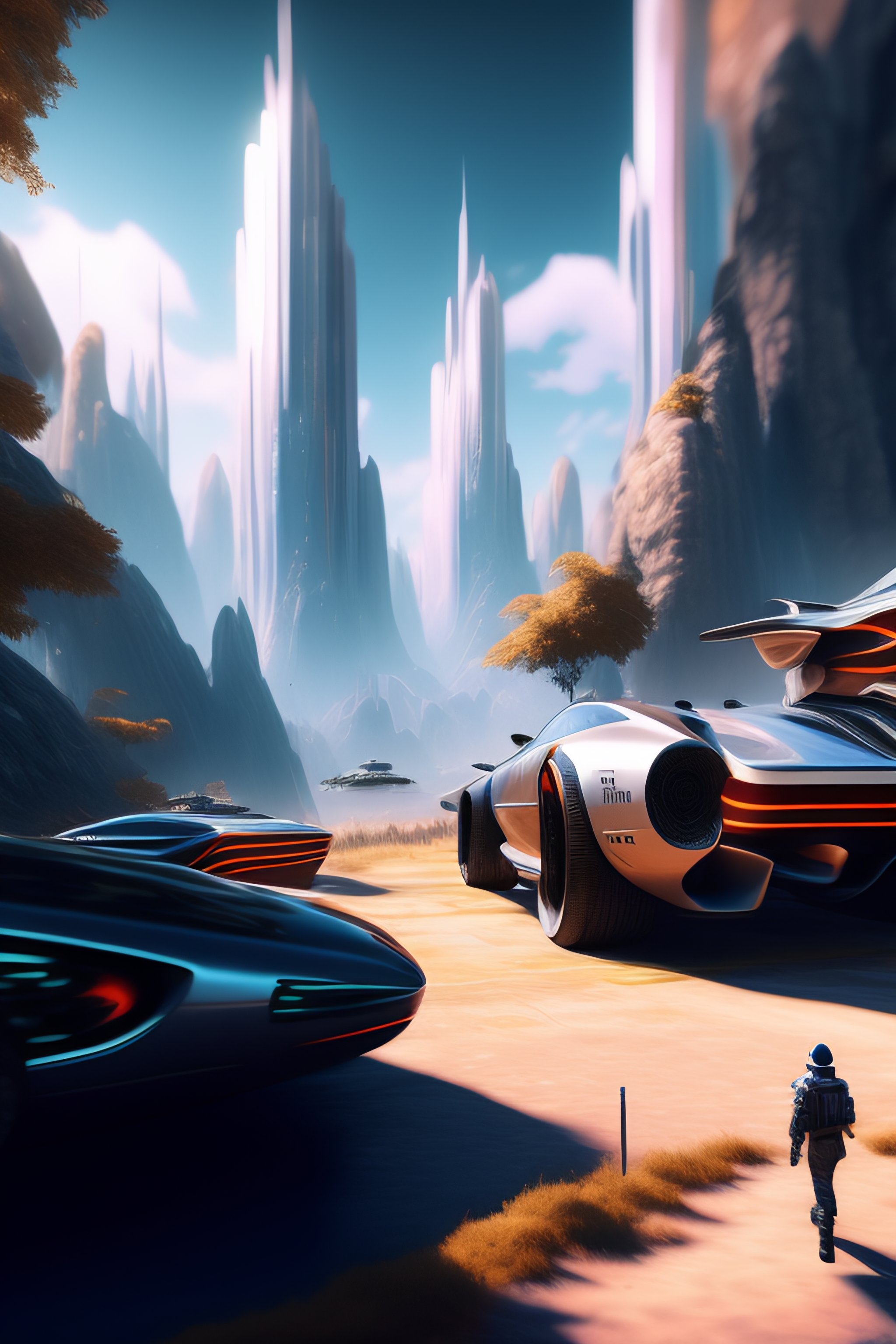 Lexica - 8k SIFI city background, fully detailed flying sifi cars ...