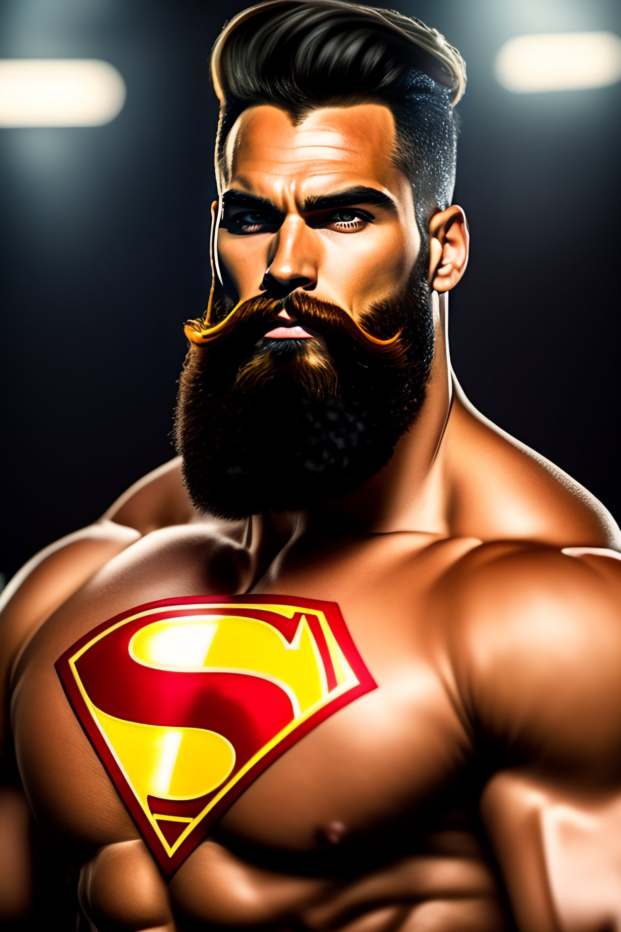 Lexica - Super hero that is a bold man with a beard