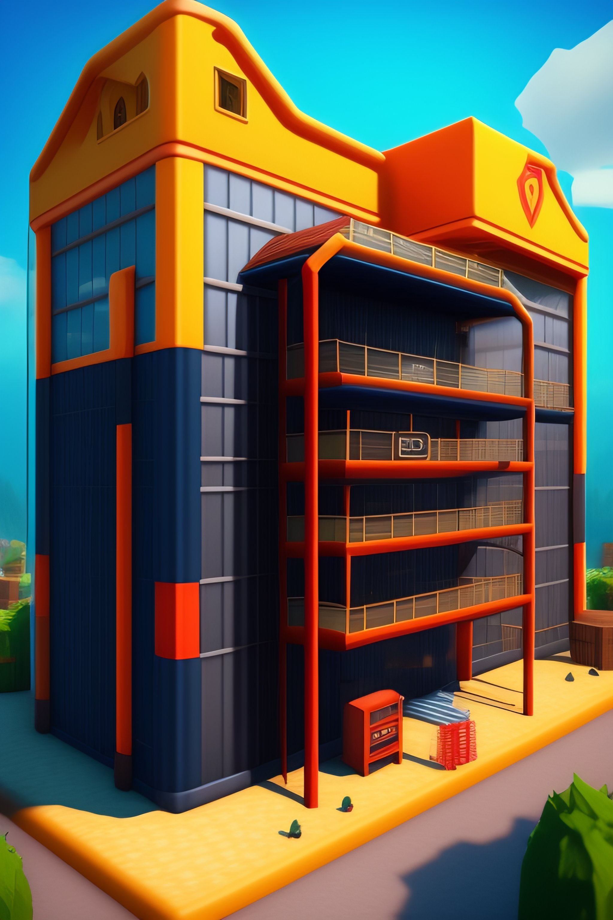 Lexica - 3d stylized game building factory