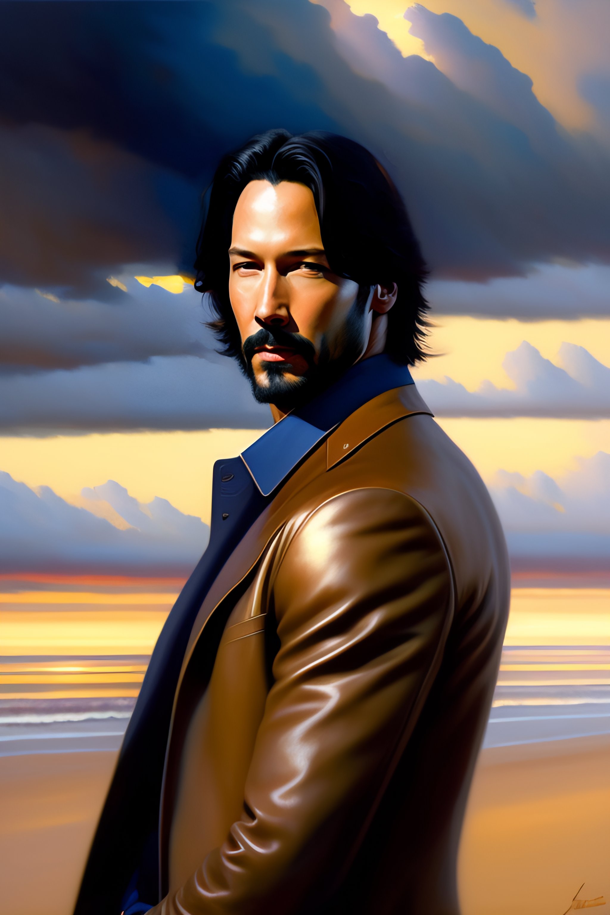 Lexica - Keanu Charles Reeves, photo, detailed, dramatic sky ...