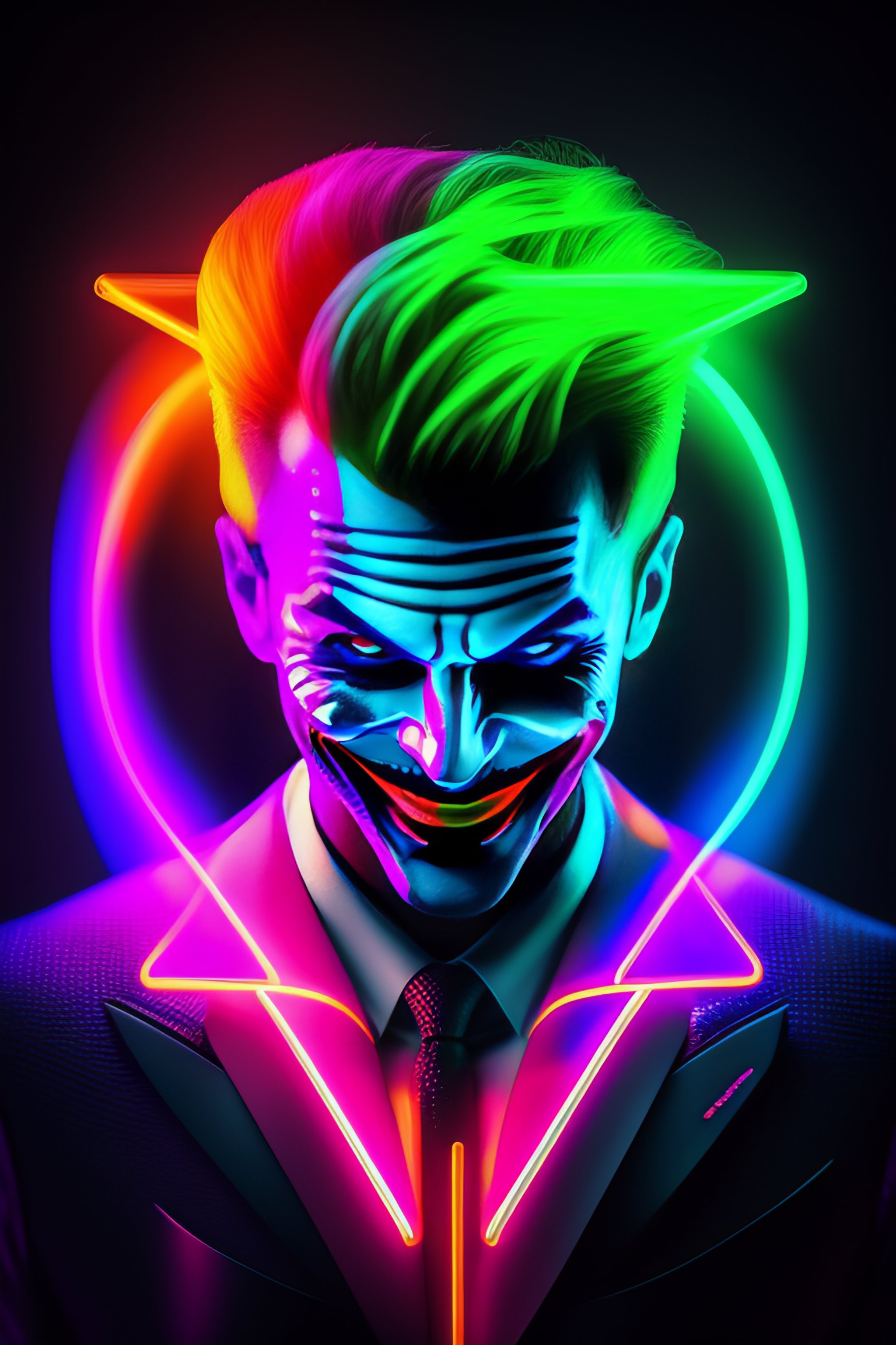 Lexica - Joker colorful 3d hyperrealistic::5 carbon fiber::5 cyberpunk ...