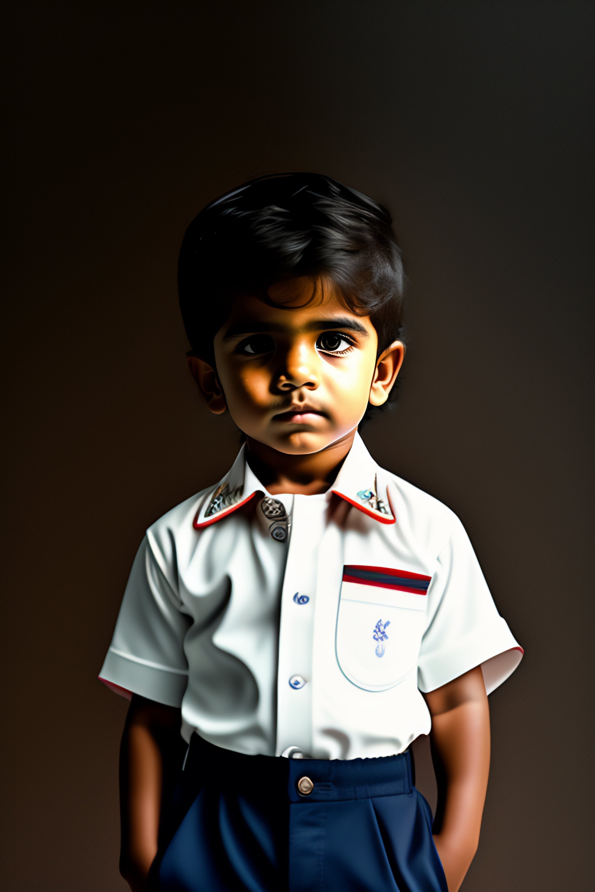 Lexica - A cute indian boy, having messy wavy hair, wearing shirt and ...