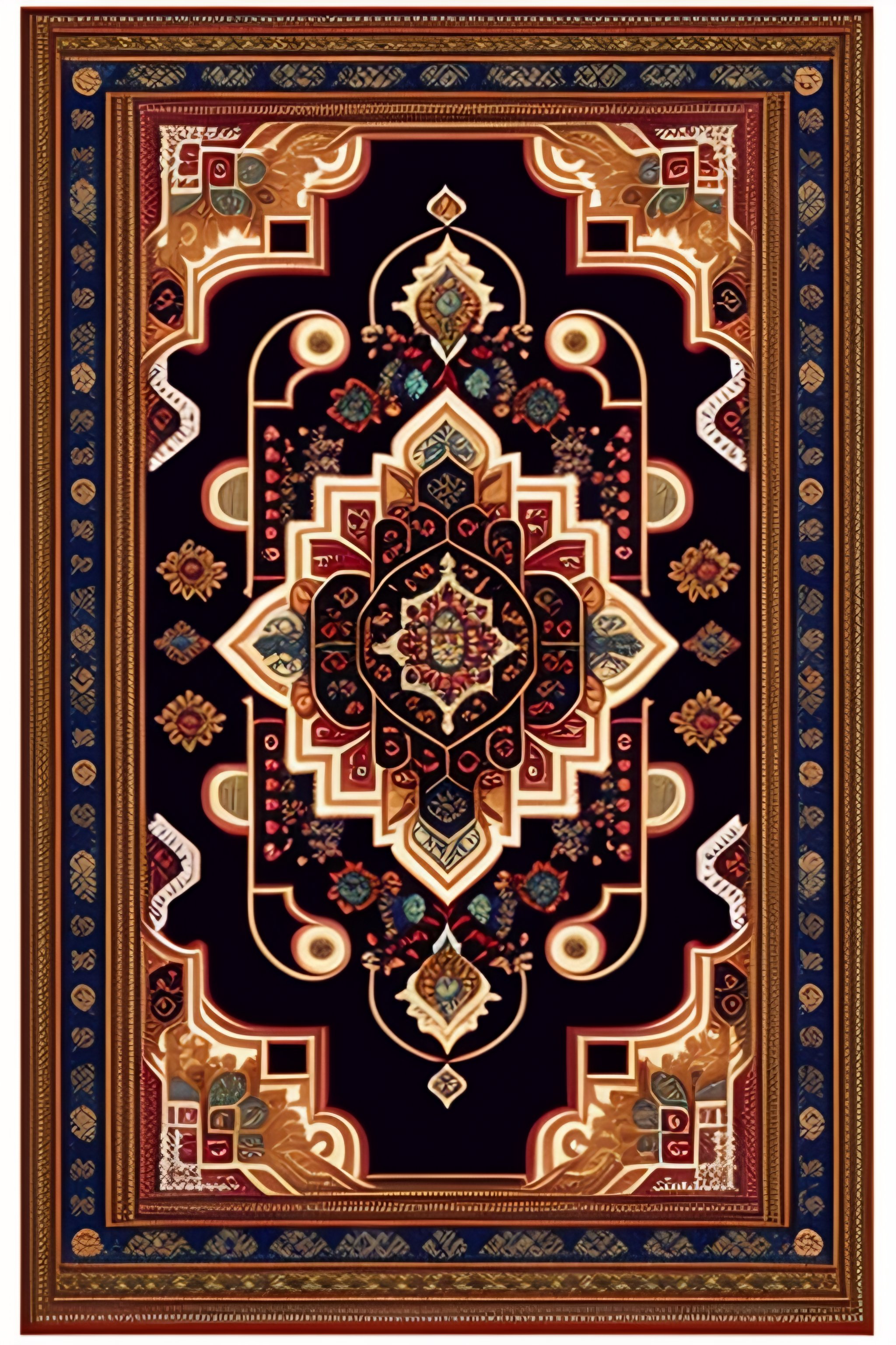 Lexica - Folkloric russian carpet hand drawn