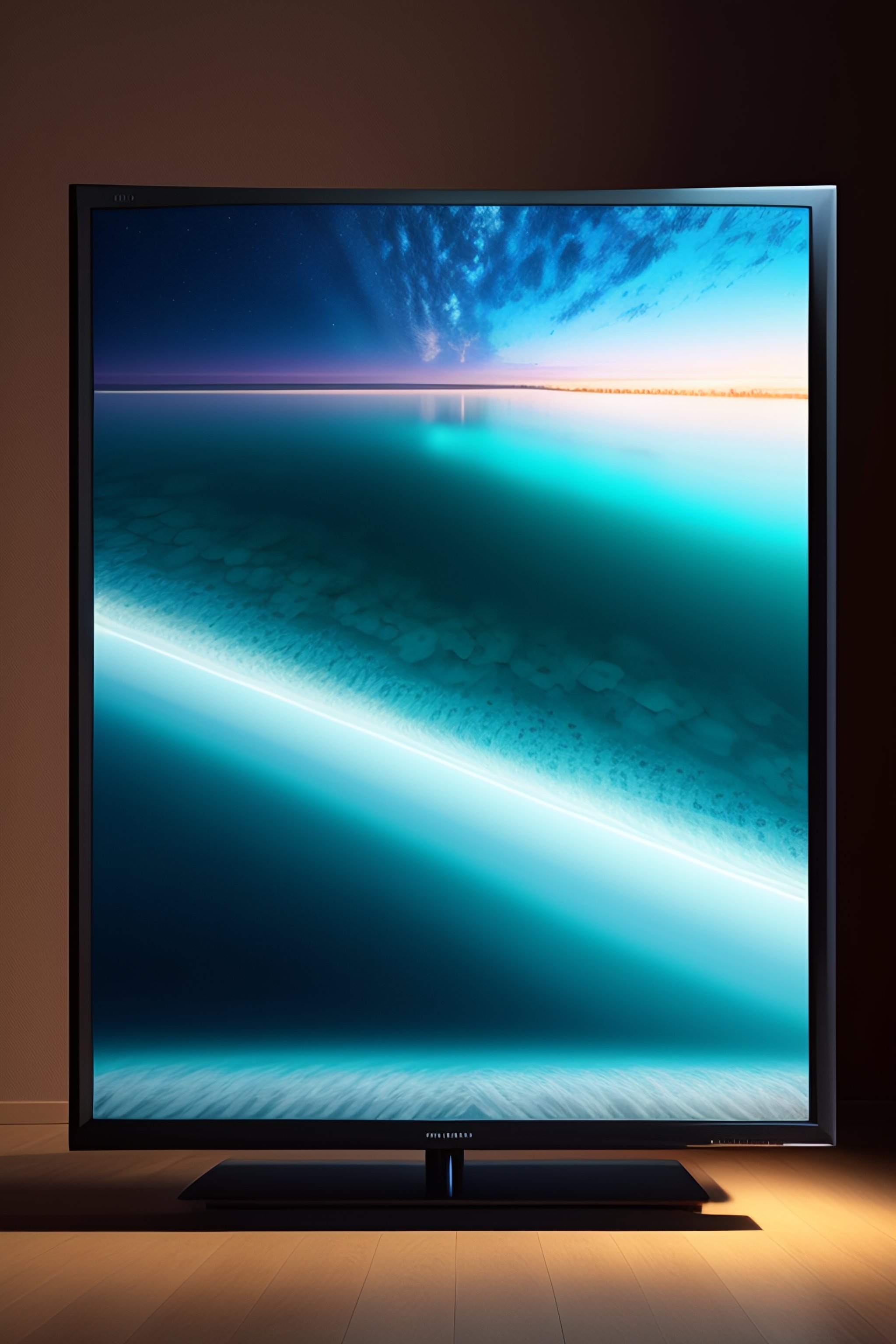 Lexica - A television flying above a river