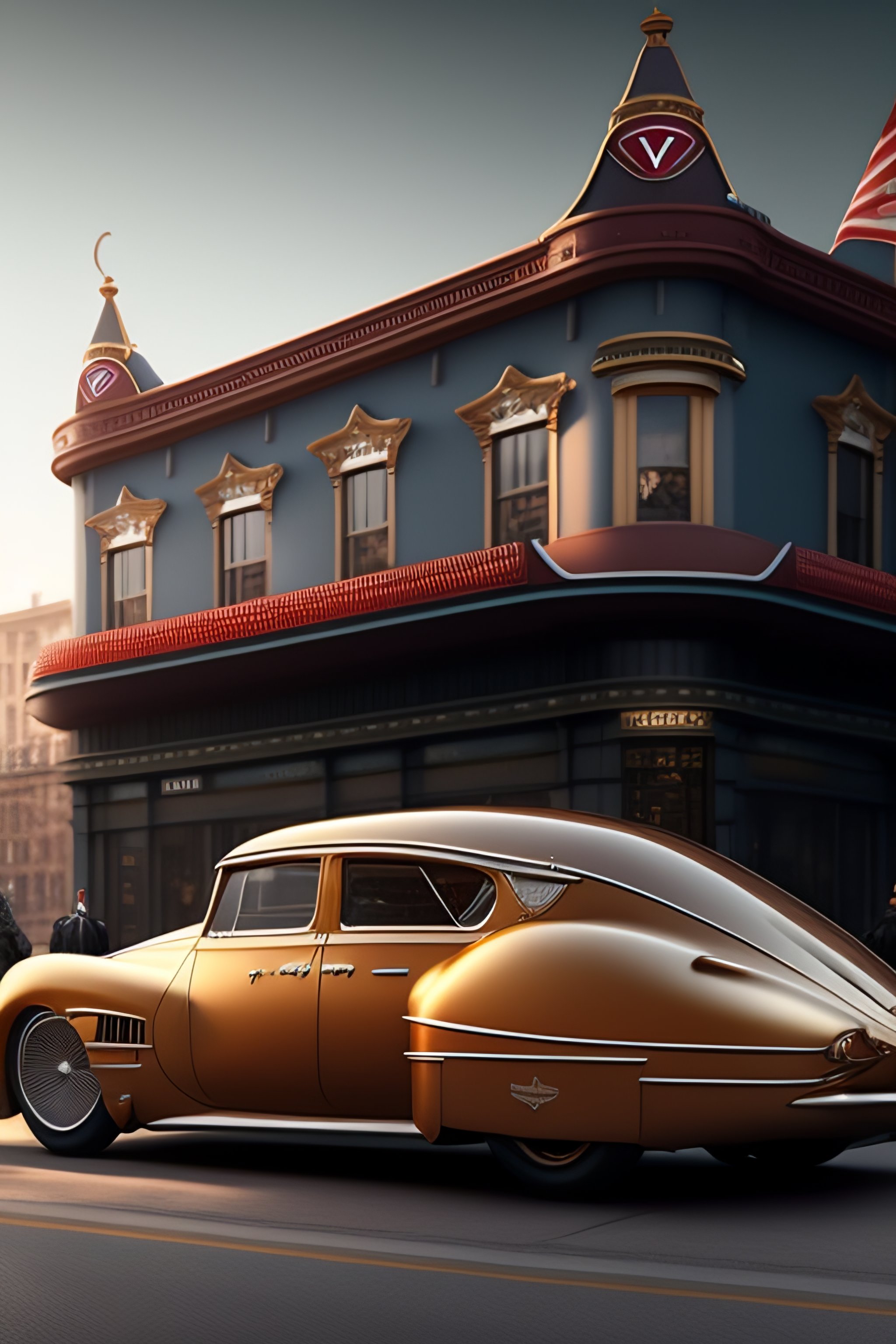 Lexica - Steampunk, tesla, photorealistic, detailed, on a city street ...