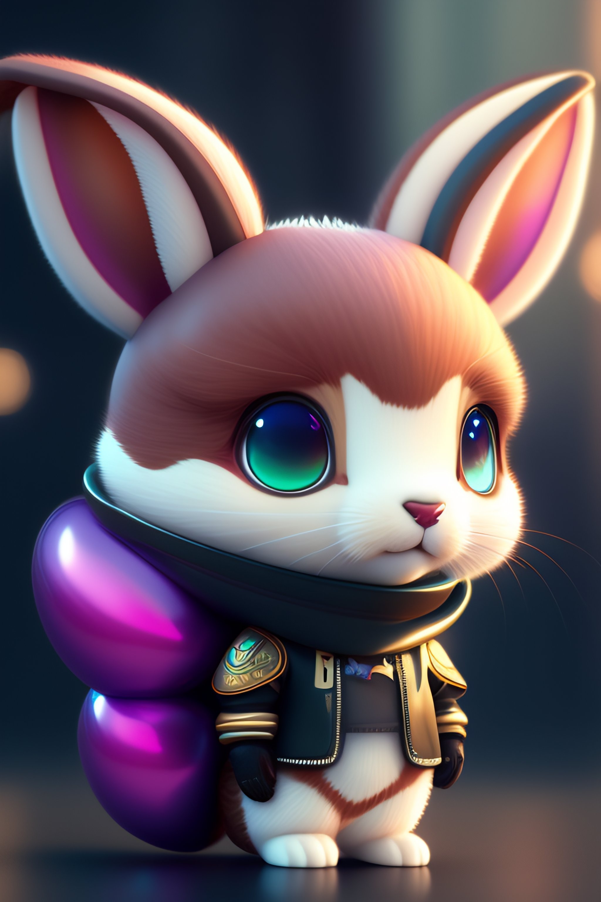Lexica - Cute and adorable cartoon anthropomorphic female rabbit in ...