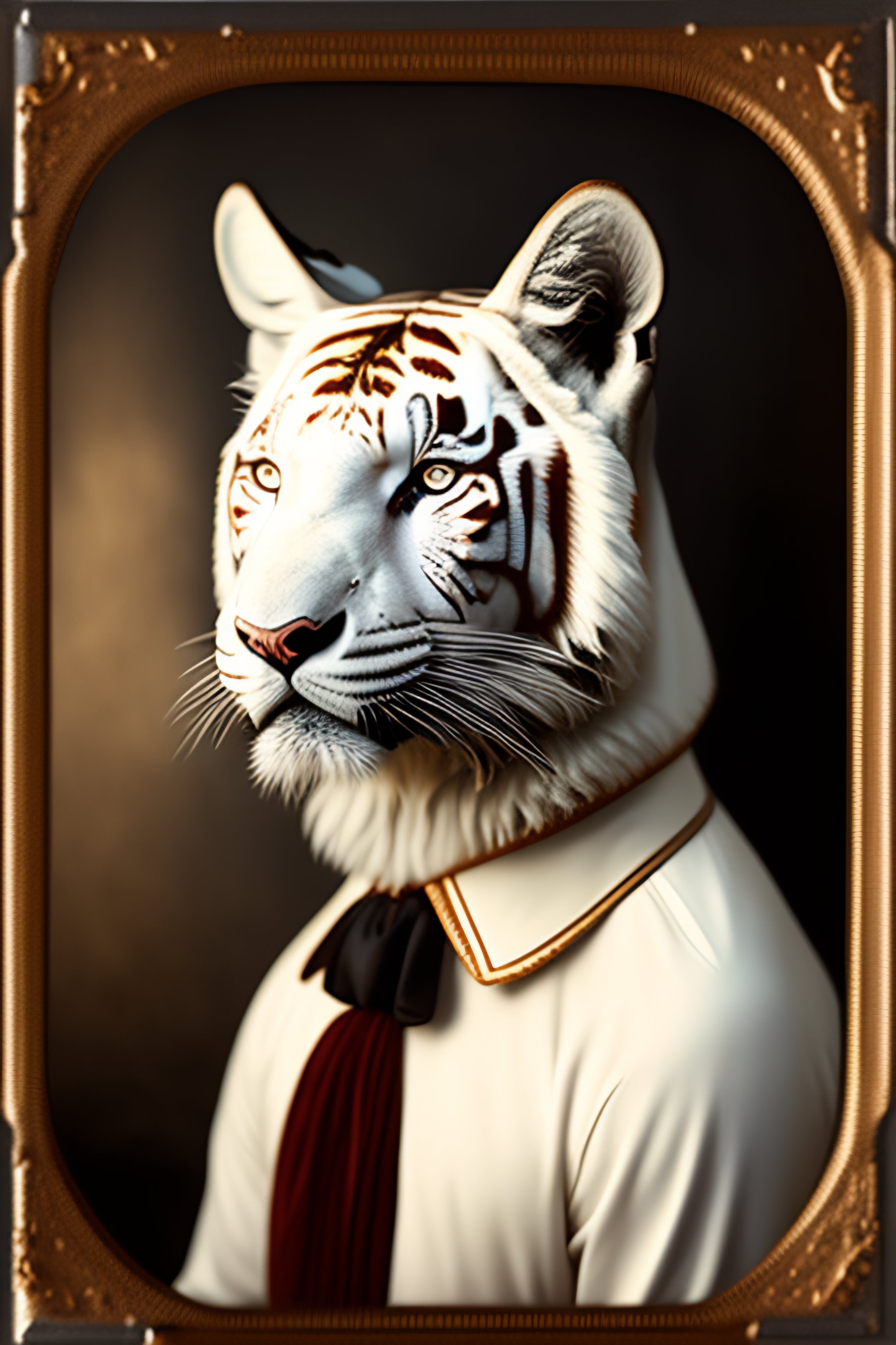 Anthropomorphic White Tiger