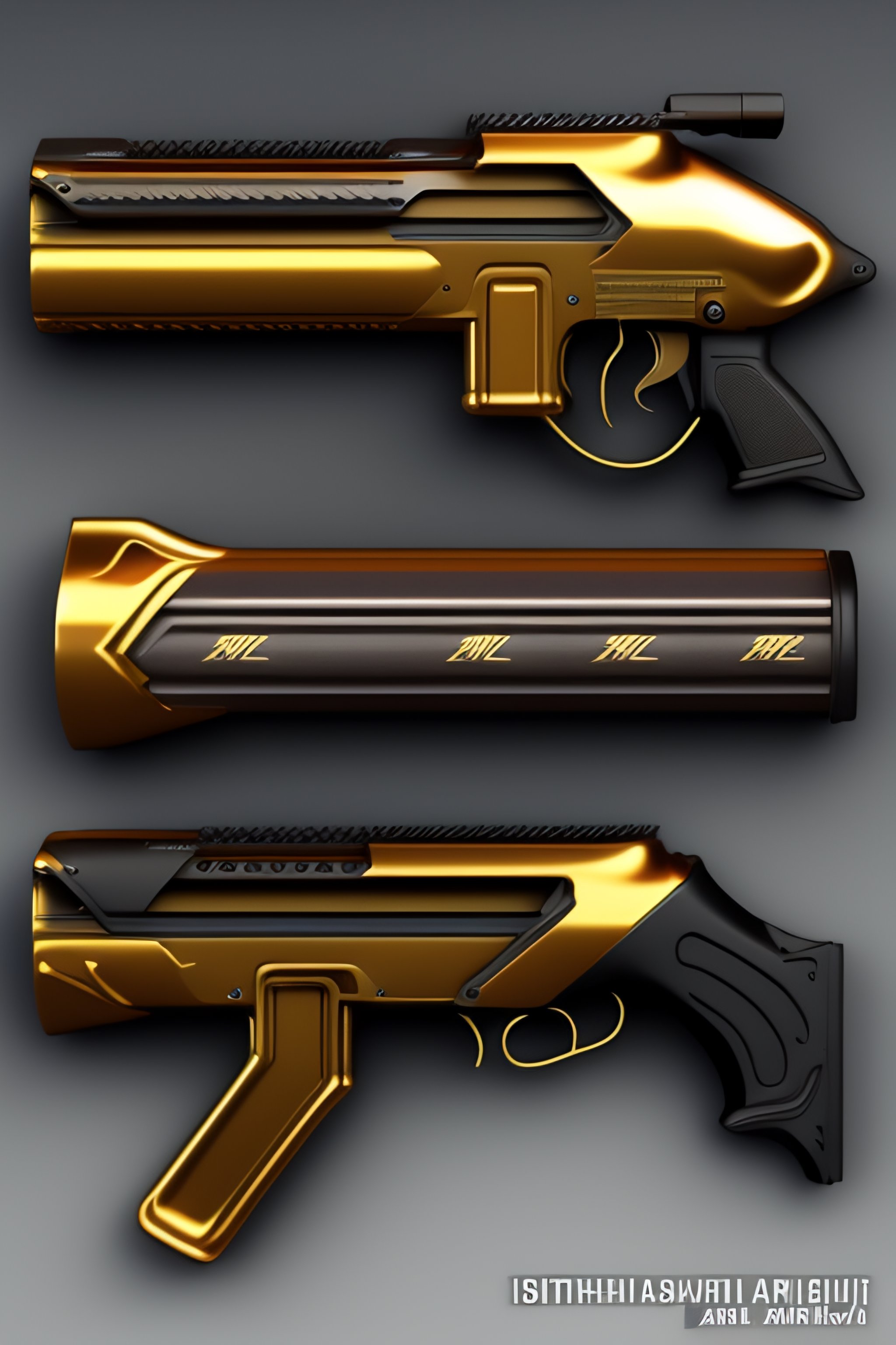 Lexica - Metalic sharp assault rifle design
