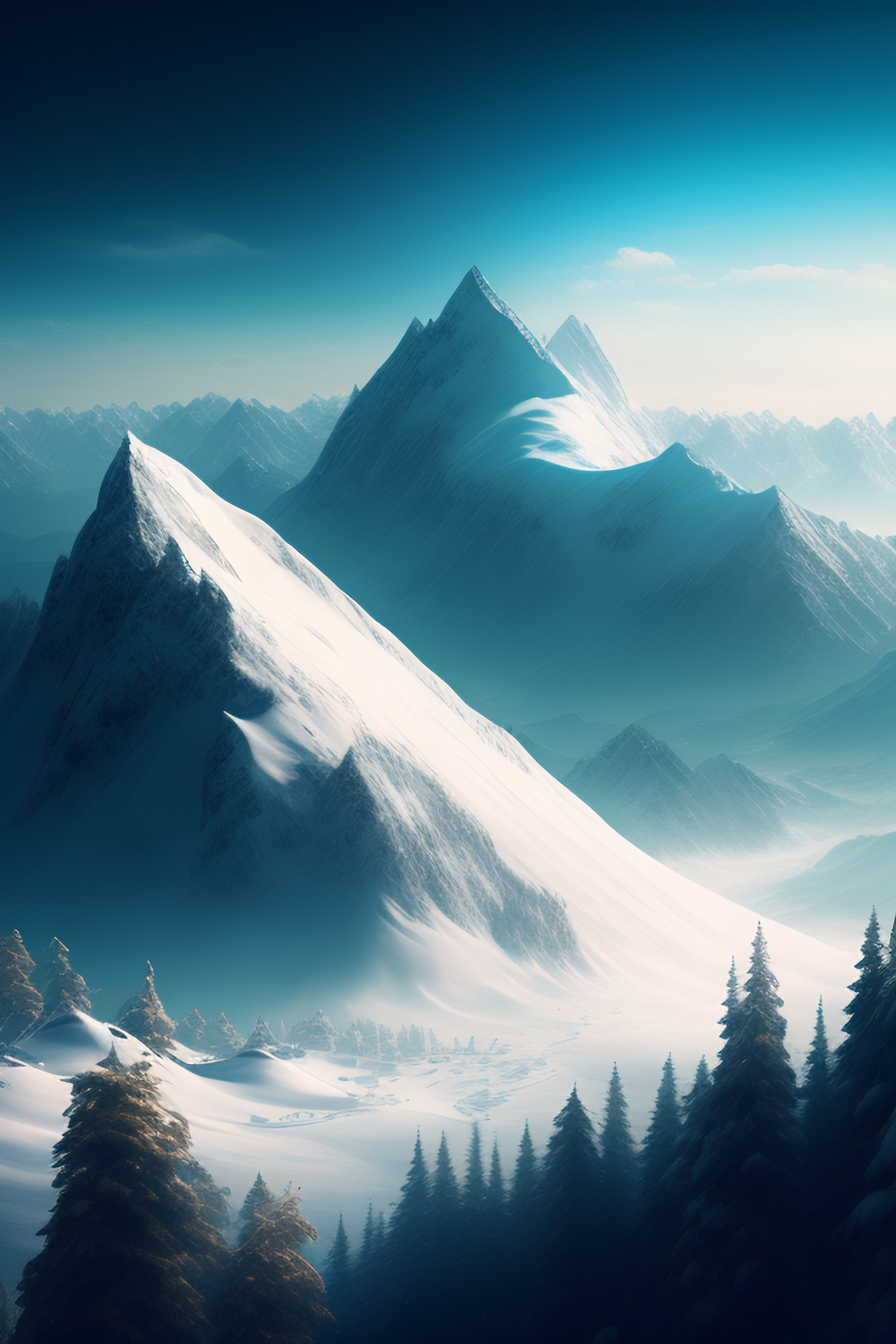 Lexica - Beautiful snow mountains