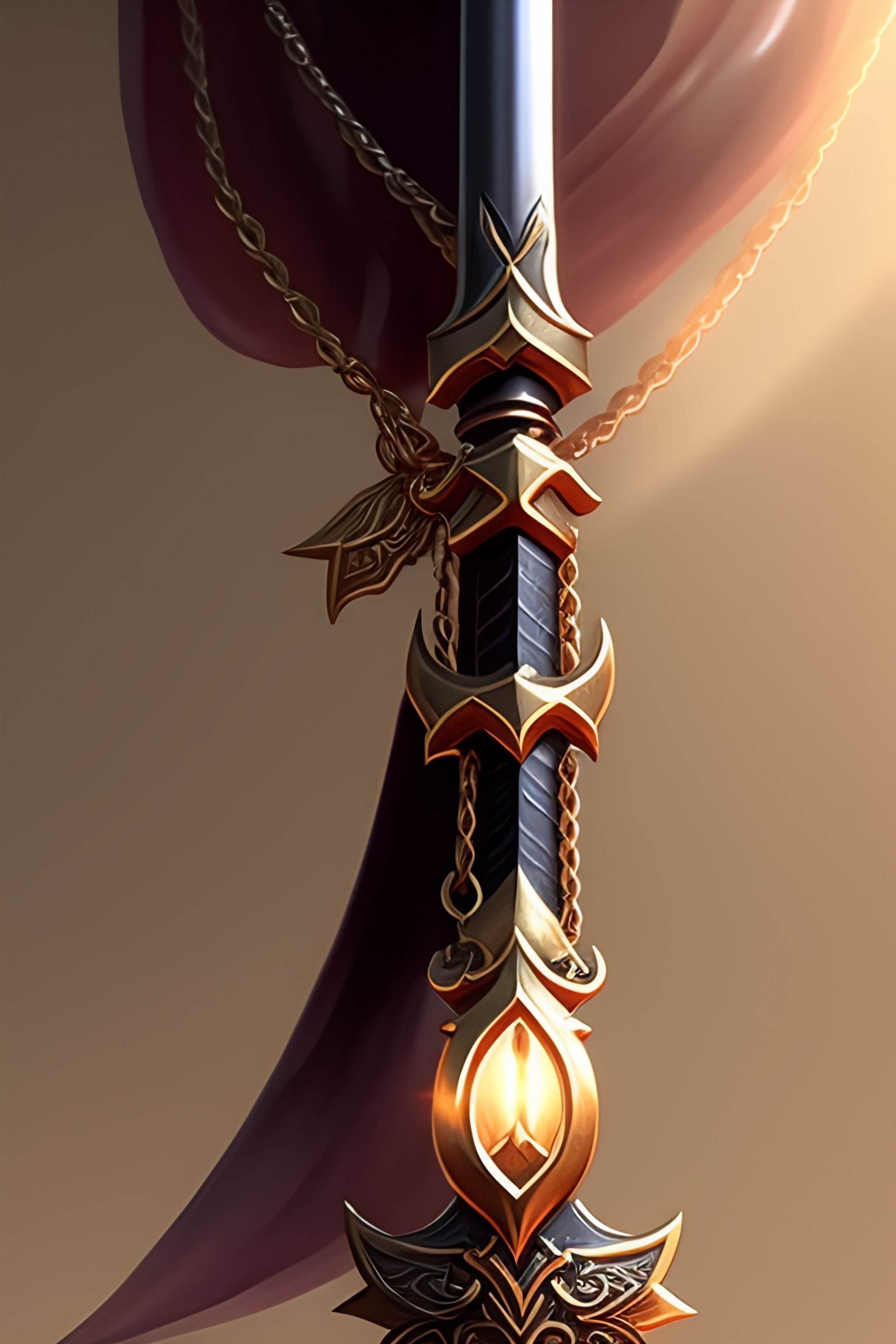 Lexica - Dnd weapon on a light background, dark heavy flail and ...
