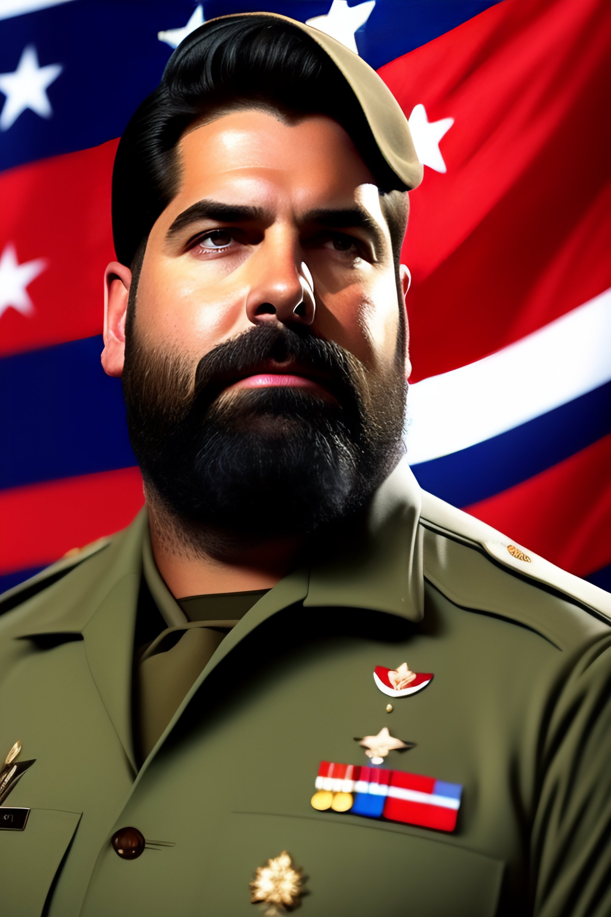 Lexica - Gabriel Boric con uniforme militar Chileno en posición firme ...