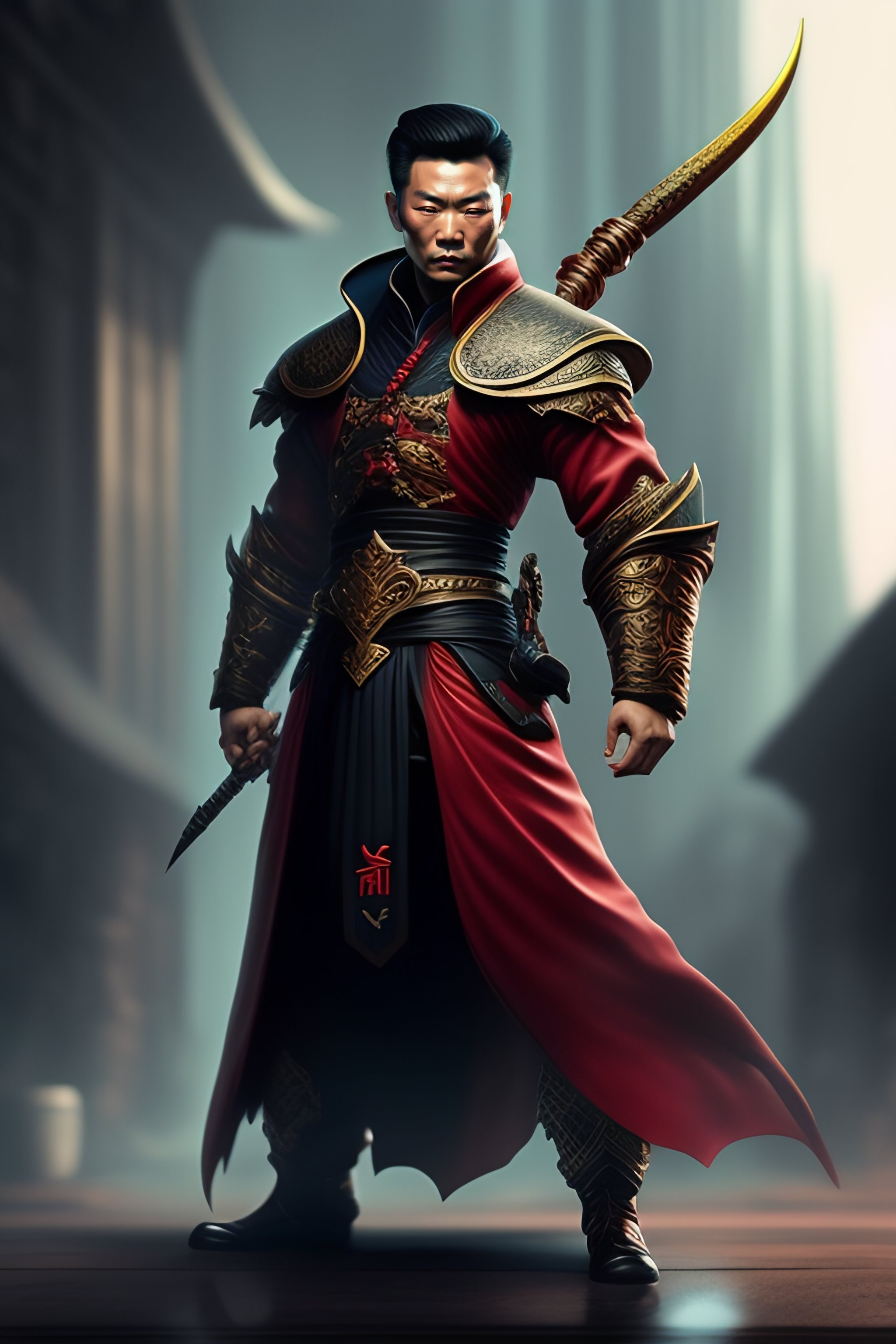 Lexica - Chinese vampire hunter with a guandao