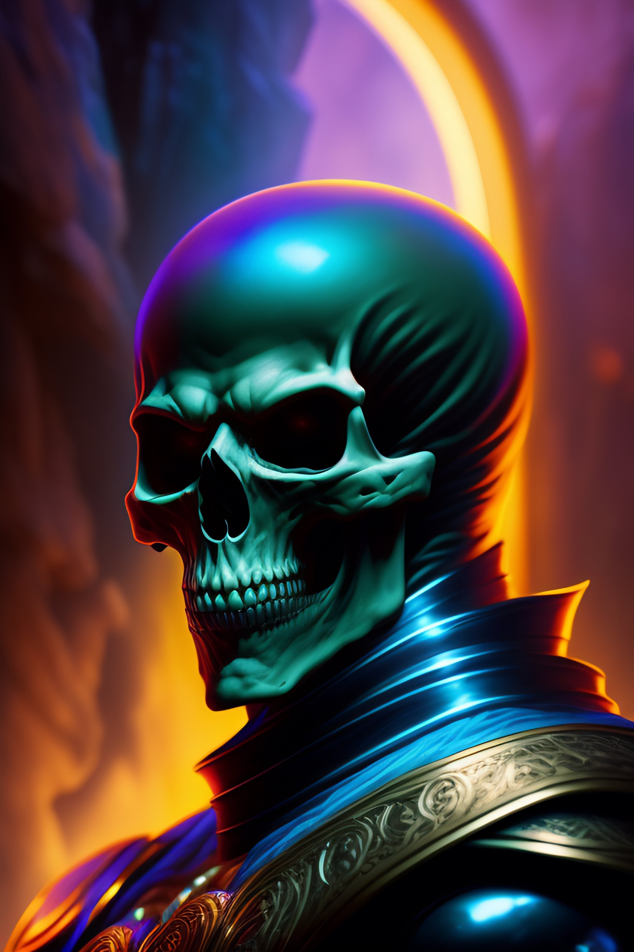 Lexica - Portrait of a Skeletor in Castle Grayskull