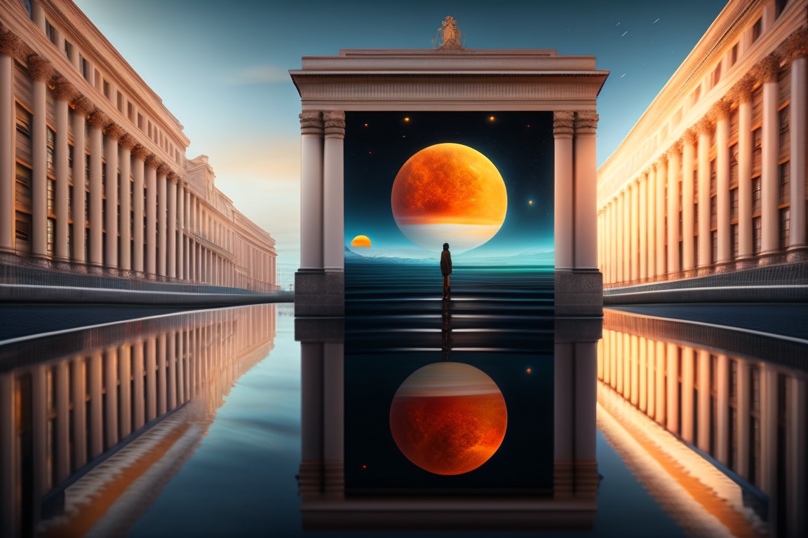 Lexica - Dystopian Reflections" is a thought-provoking digital artwork ...