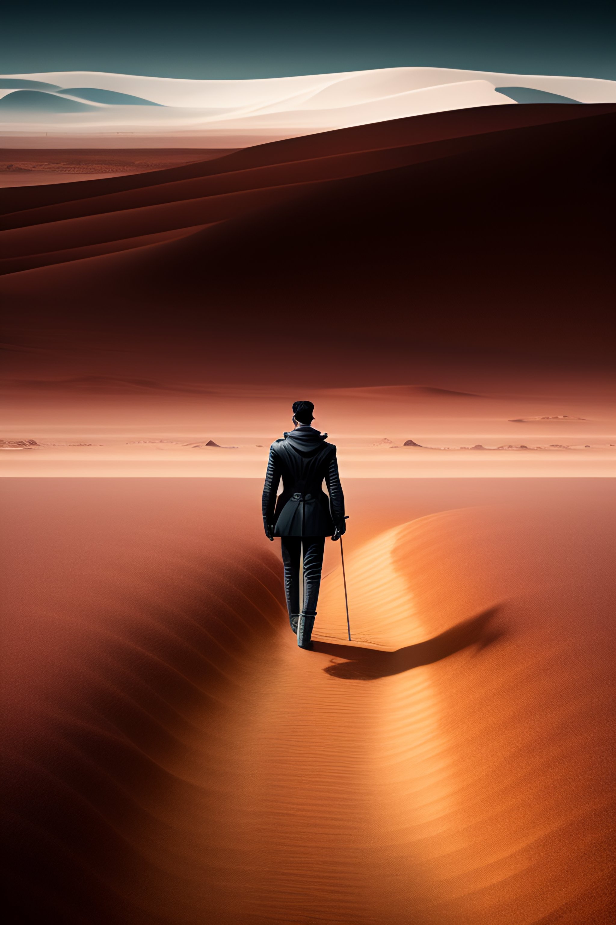 Lexica - Elvis presley walking on martian landscape