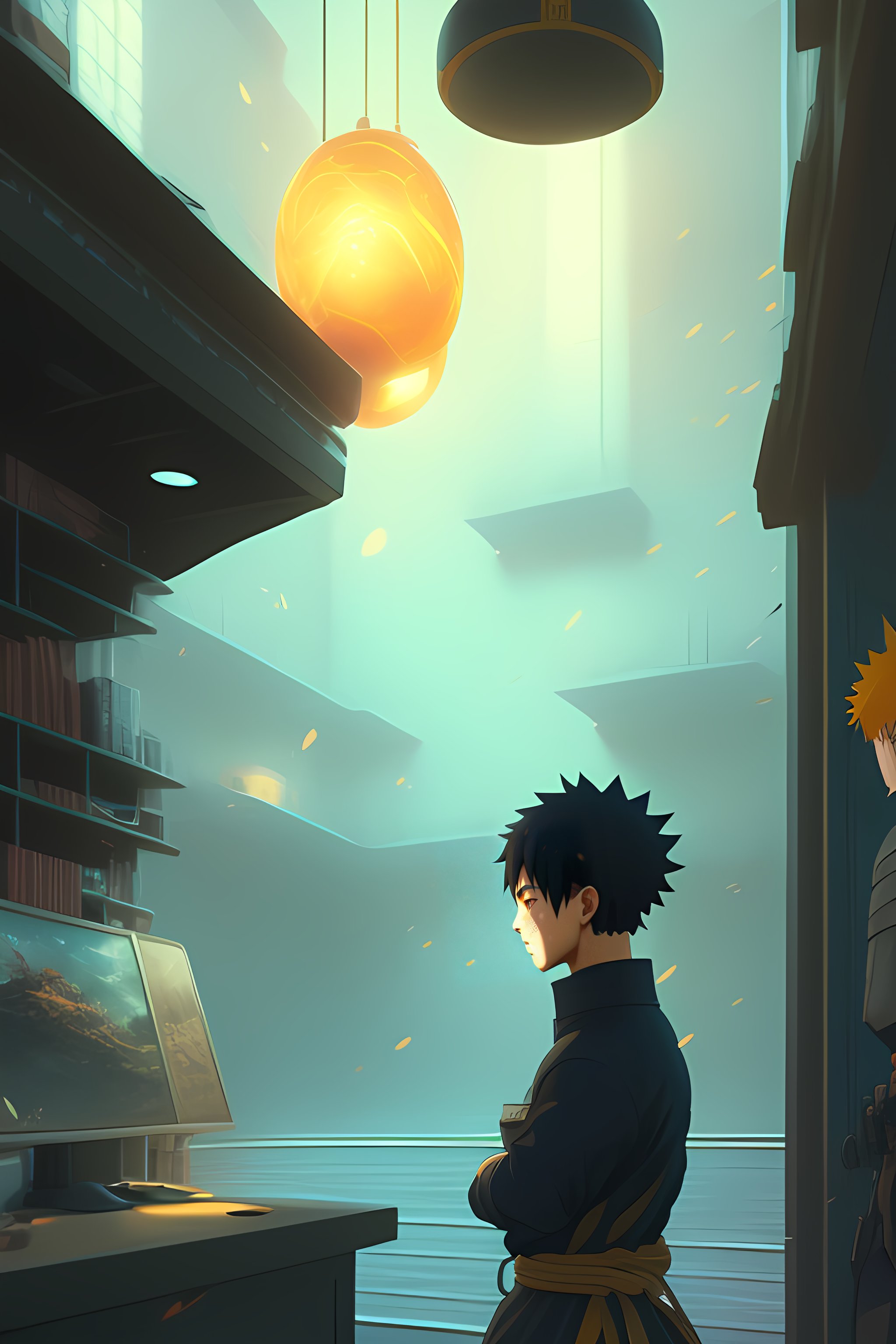 Lexica - Highly detailed prison cell with naruto uzumaki with black ...