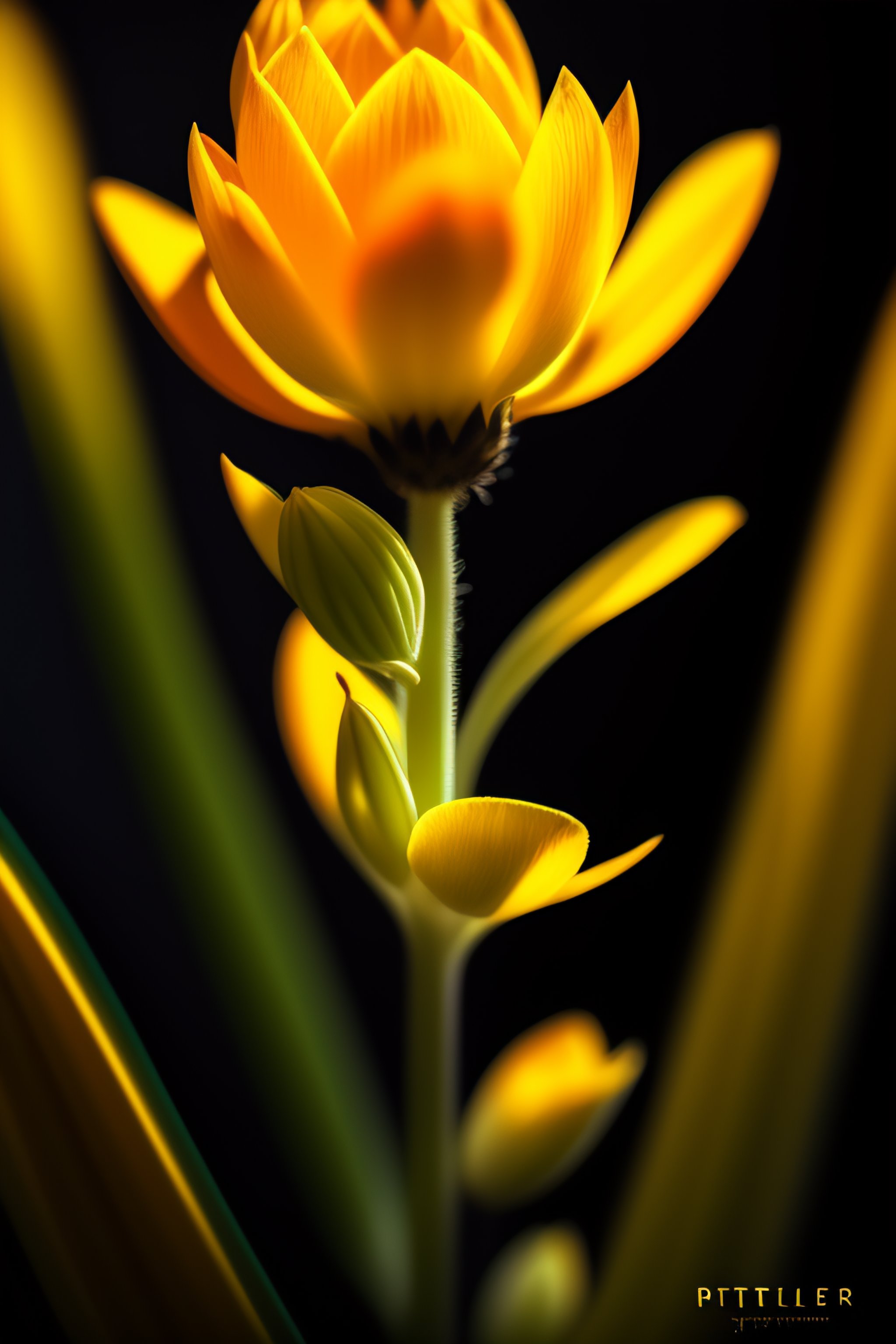 Lexica - Flower power, trending on artstation”, yellow-black, diffused ...