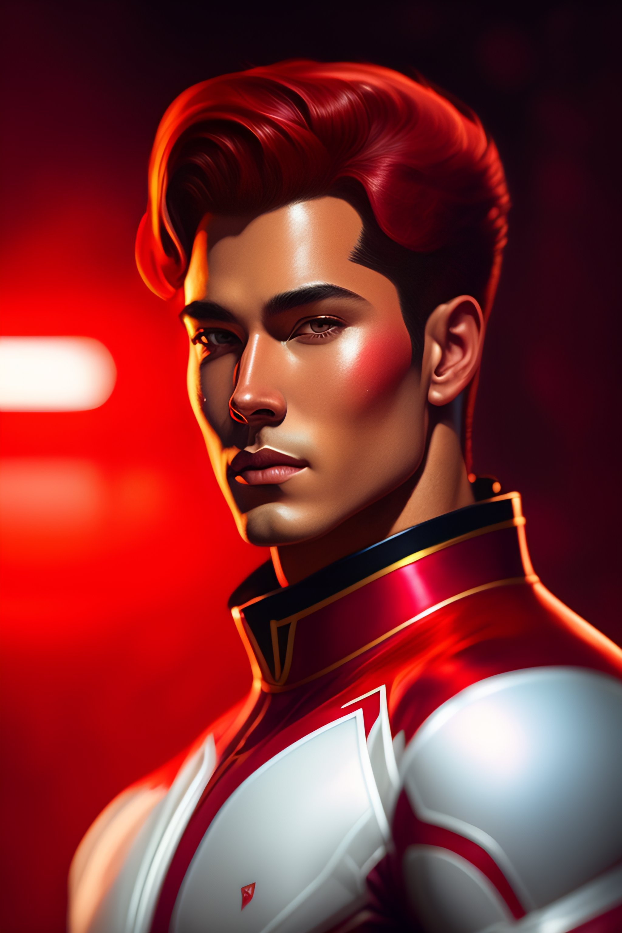 Lexica - A ultradetailed beautiful panting of a male superhero in a red ...