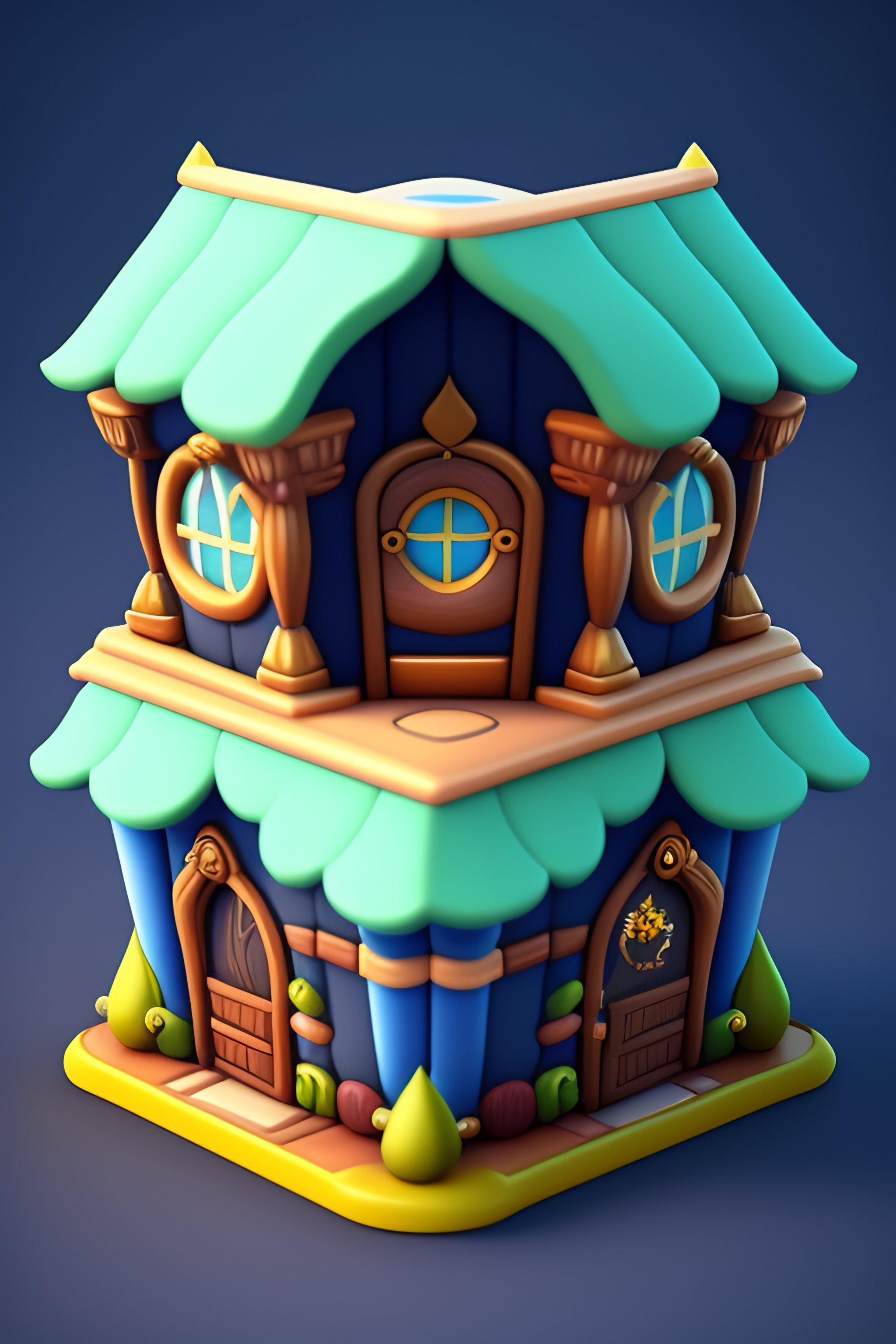 Lexica - 3d stylized little game building shop