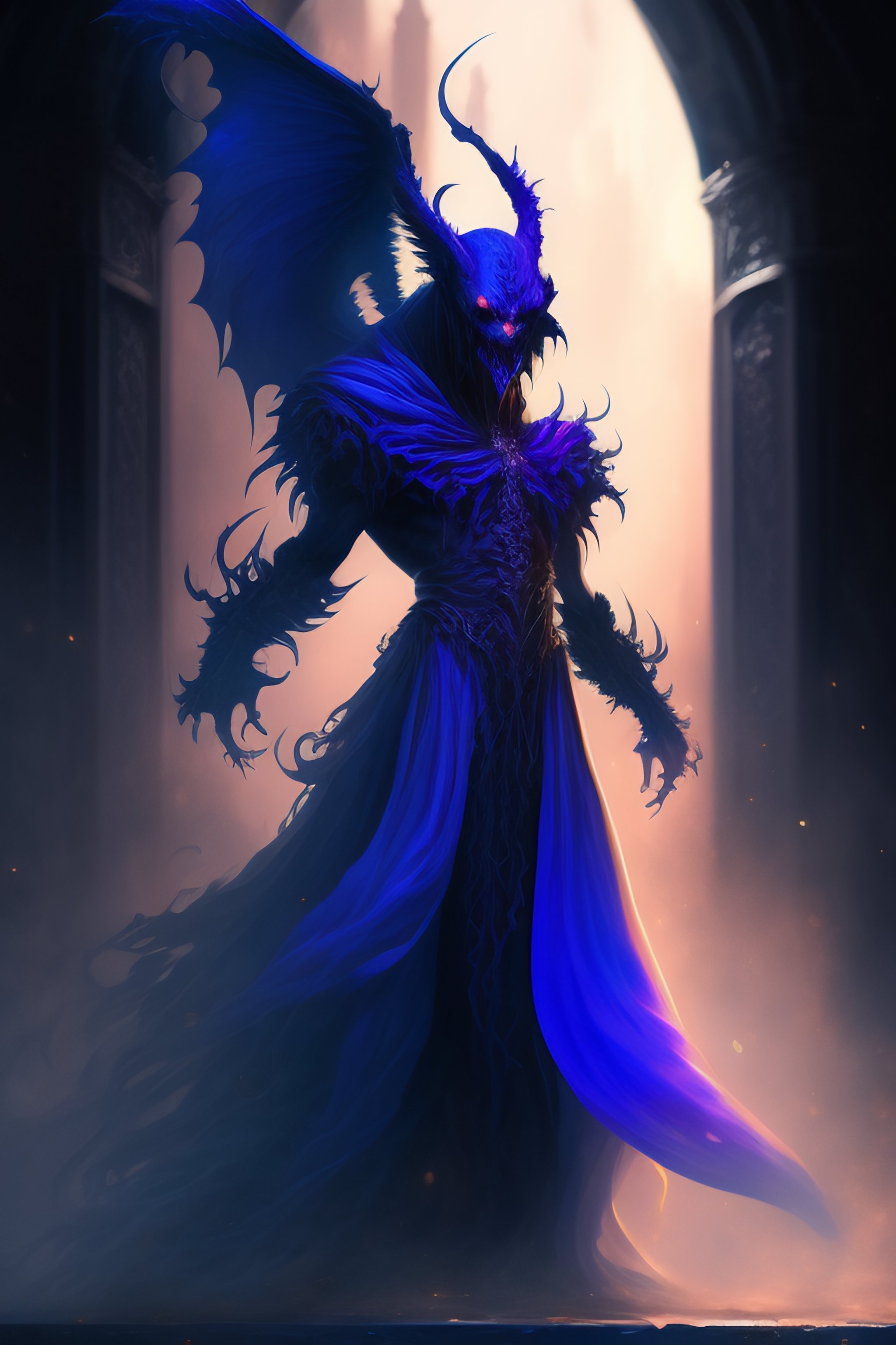 Lexica - Fullbody creature concept demon of envy looks like a hunched ...