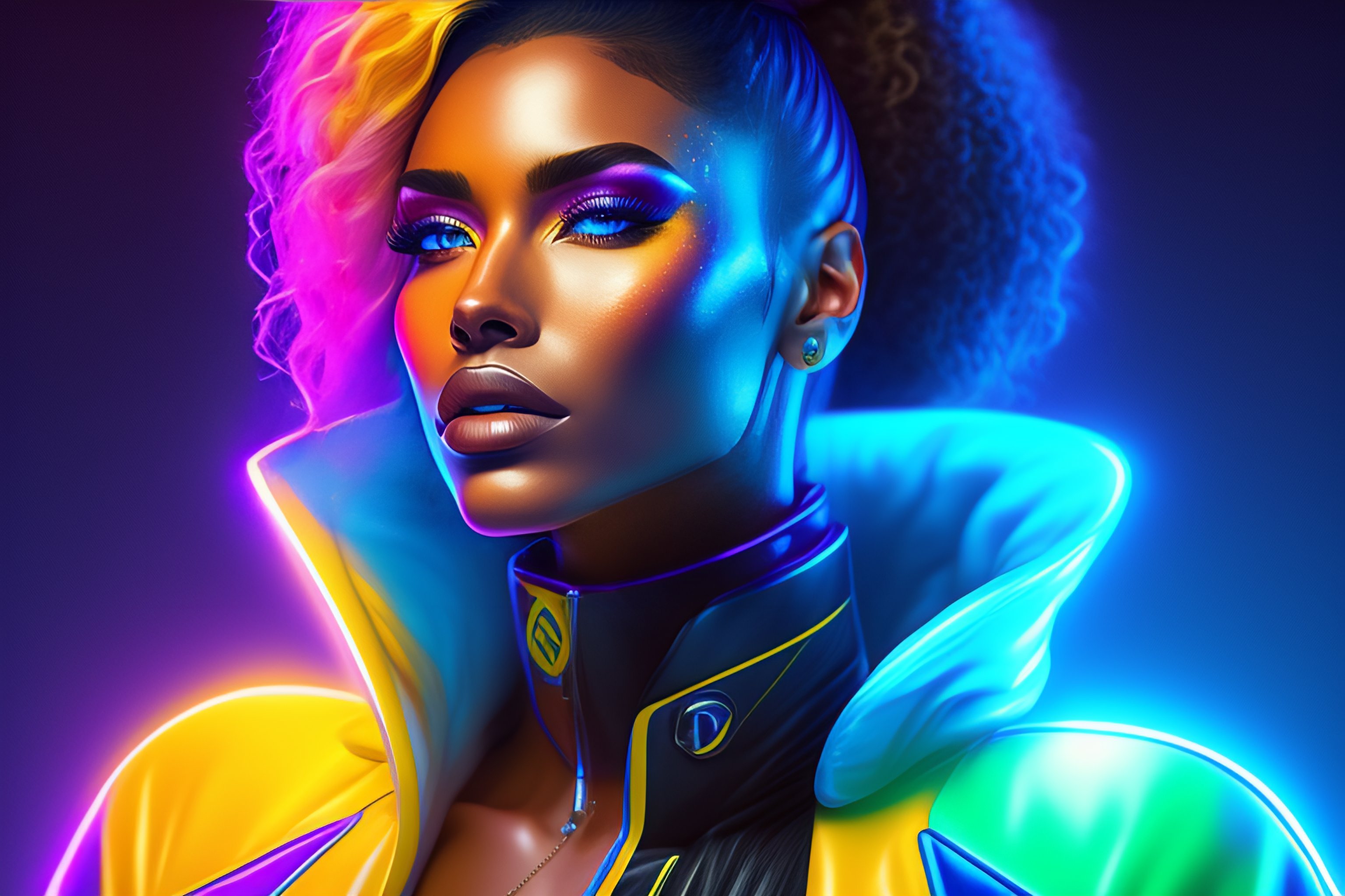 Lexica - Full body protrait, concept art of neon from valorant, digital ...