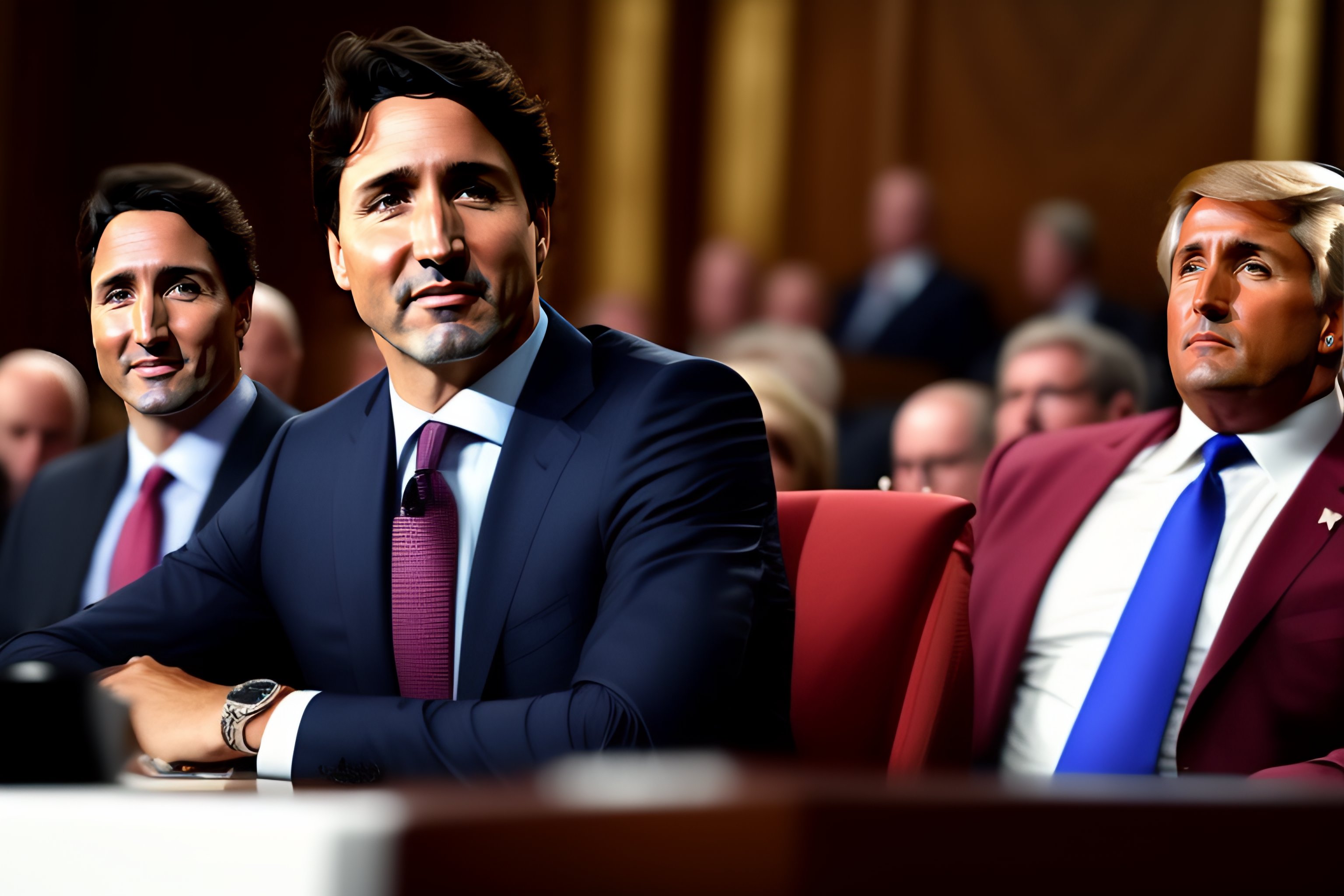 Lexica - Justin Trudeau sitting on a chair