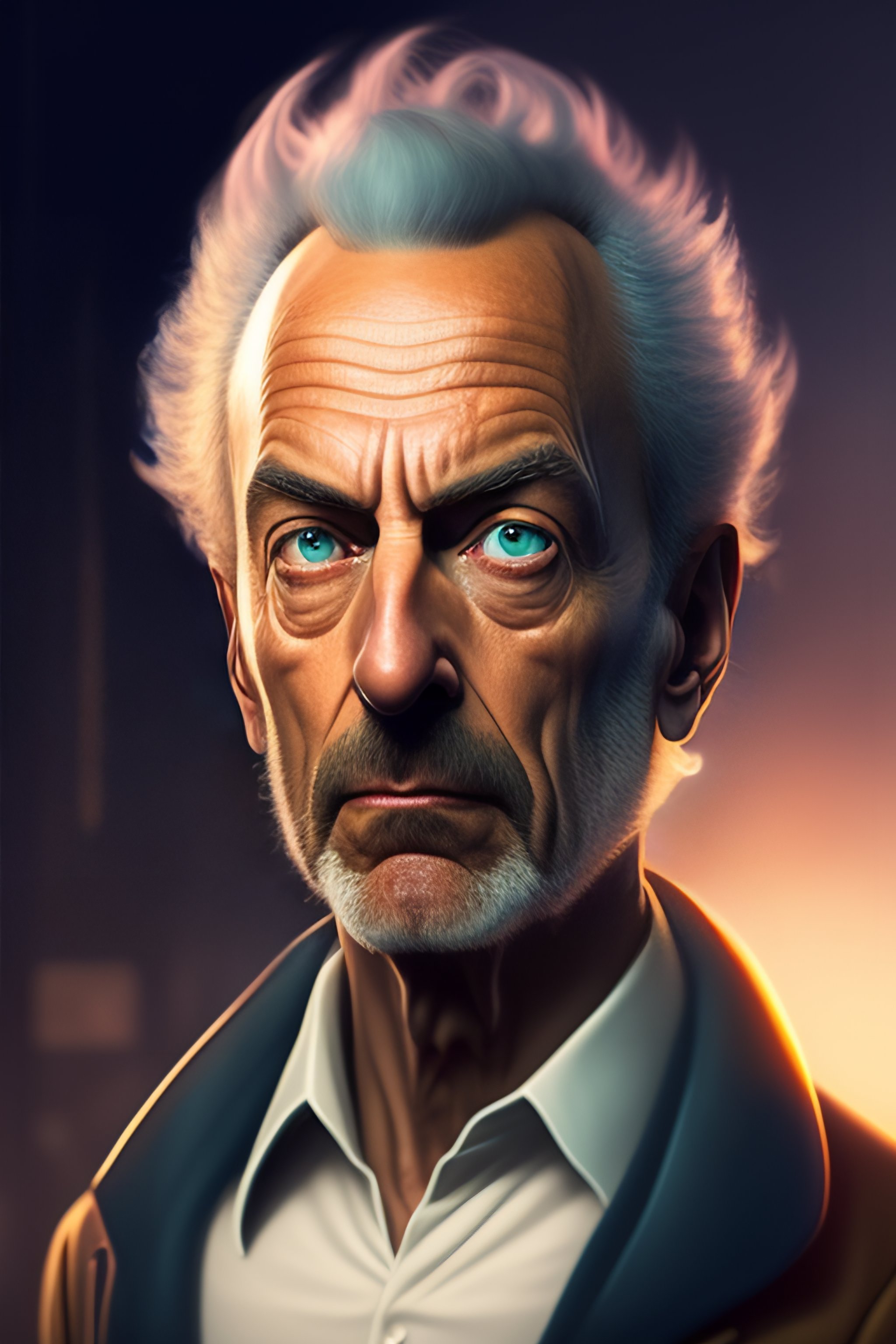 Lexica - A portrait of rick from rick and morty if he was a real person ...