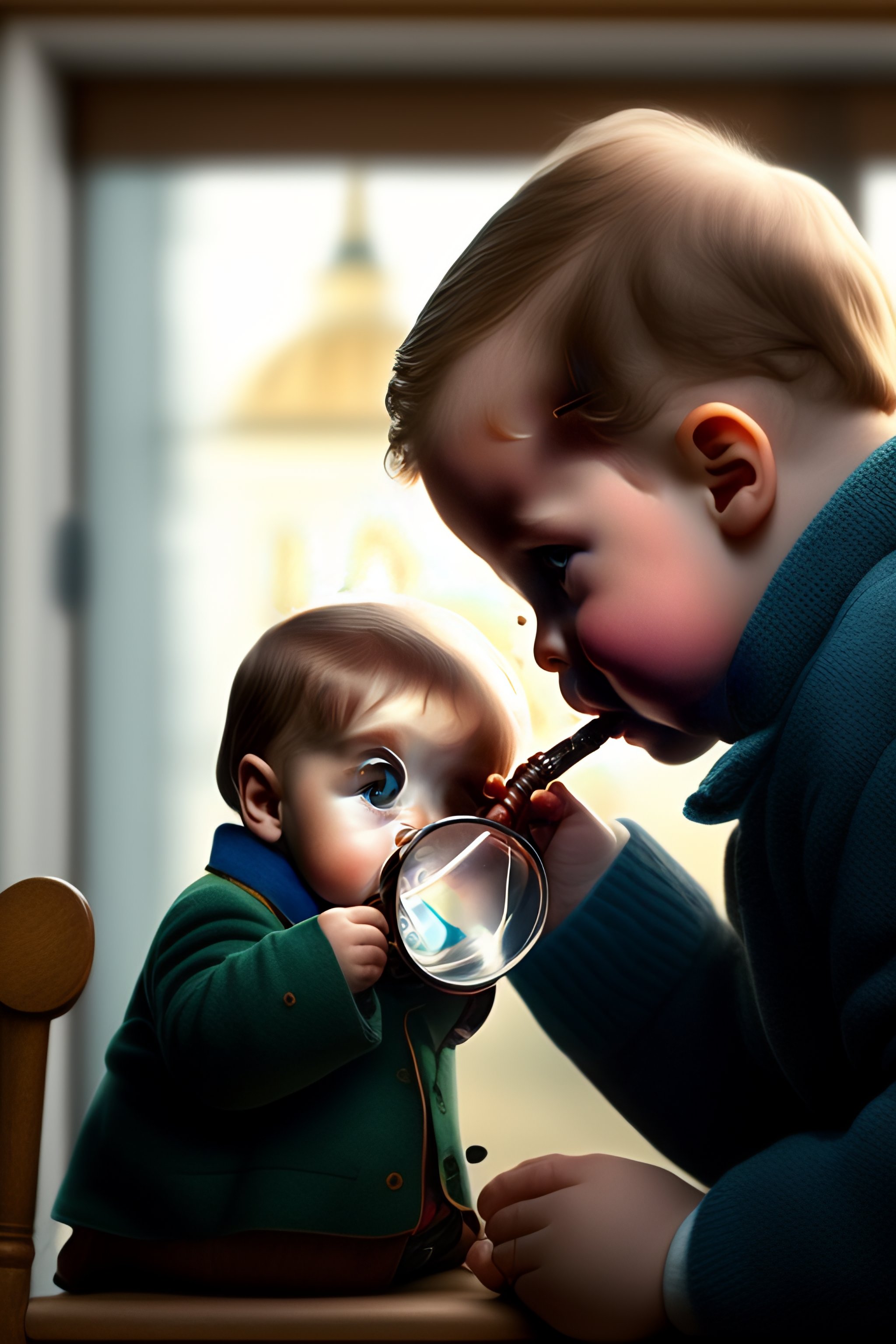 Lexica - A baby Sherlock Holmes; investigating with a magnifying glass