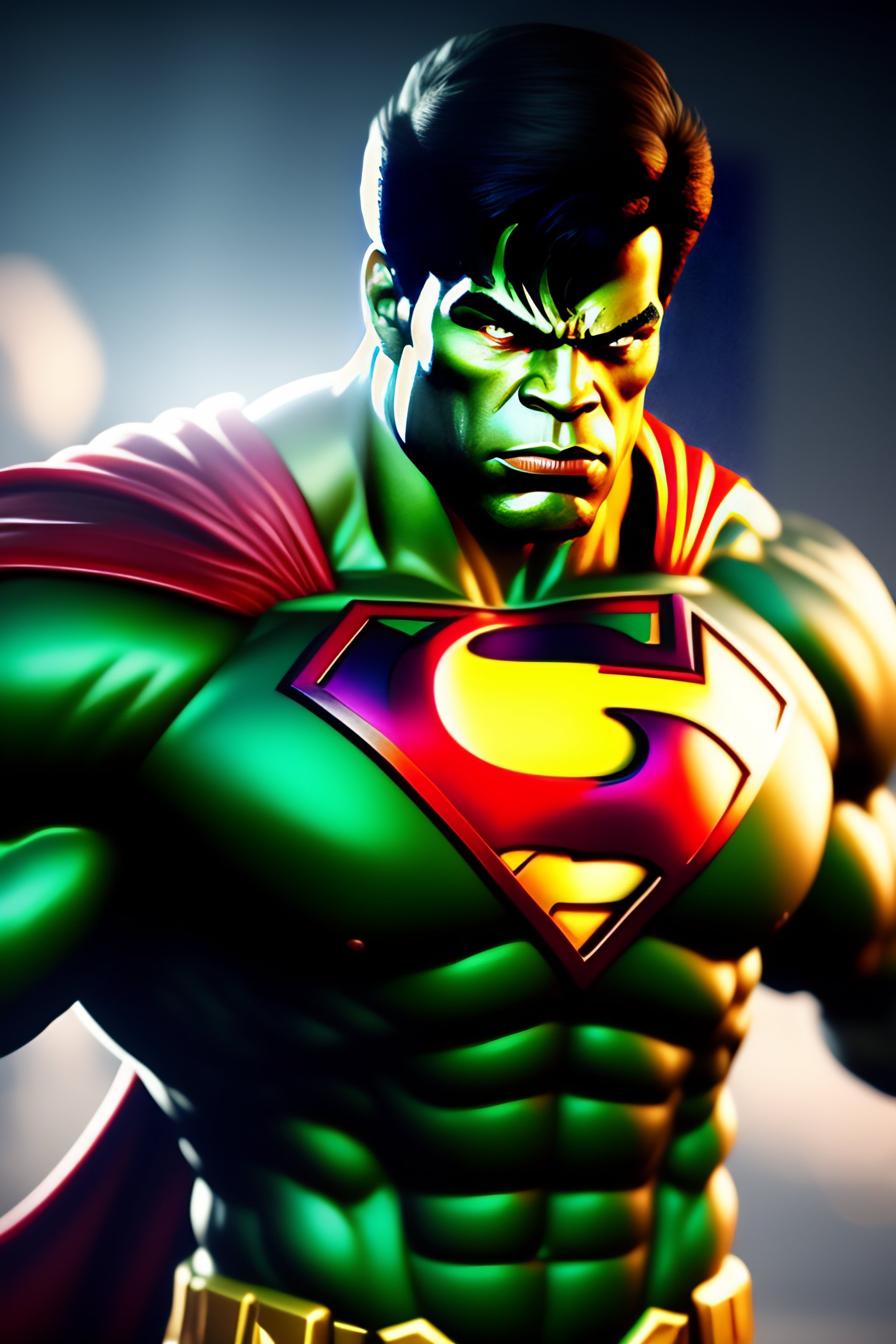 Lexica - 8k resoultion,hyper realstic, hulk in super man
