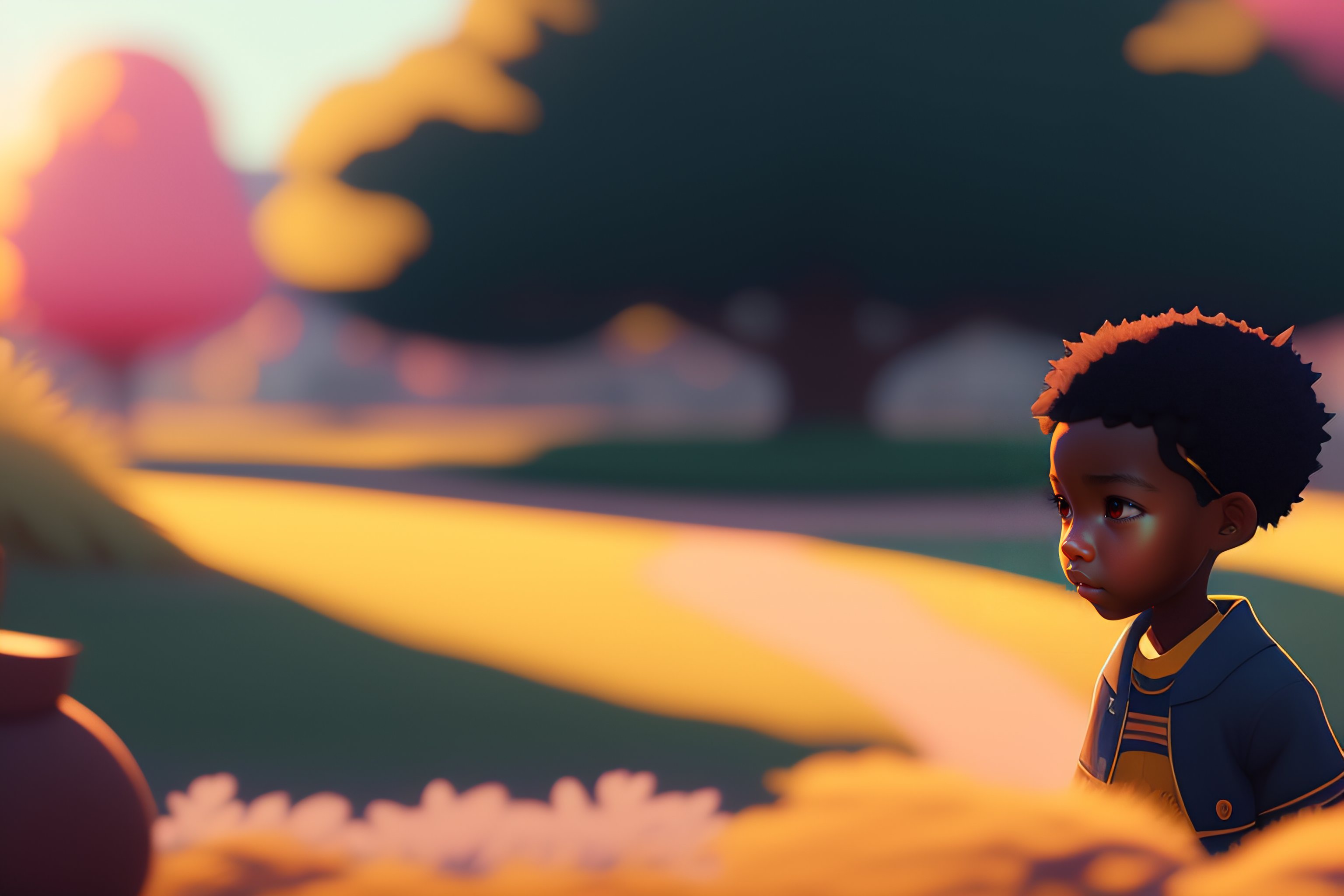 Lexica - Black children playing outside, very detailed , cory loftis ...