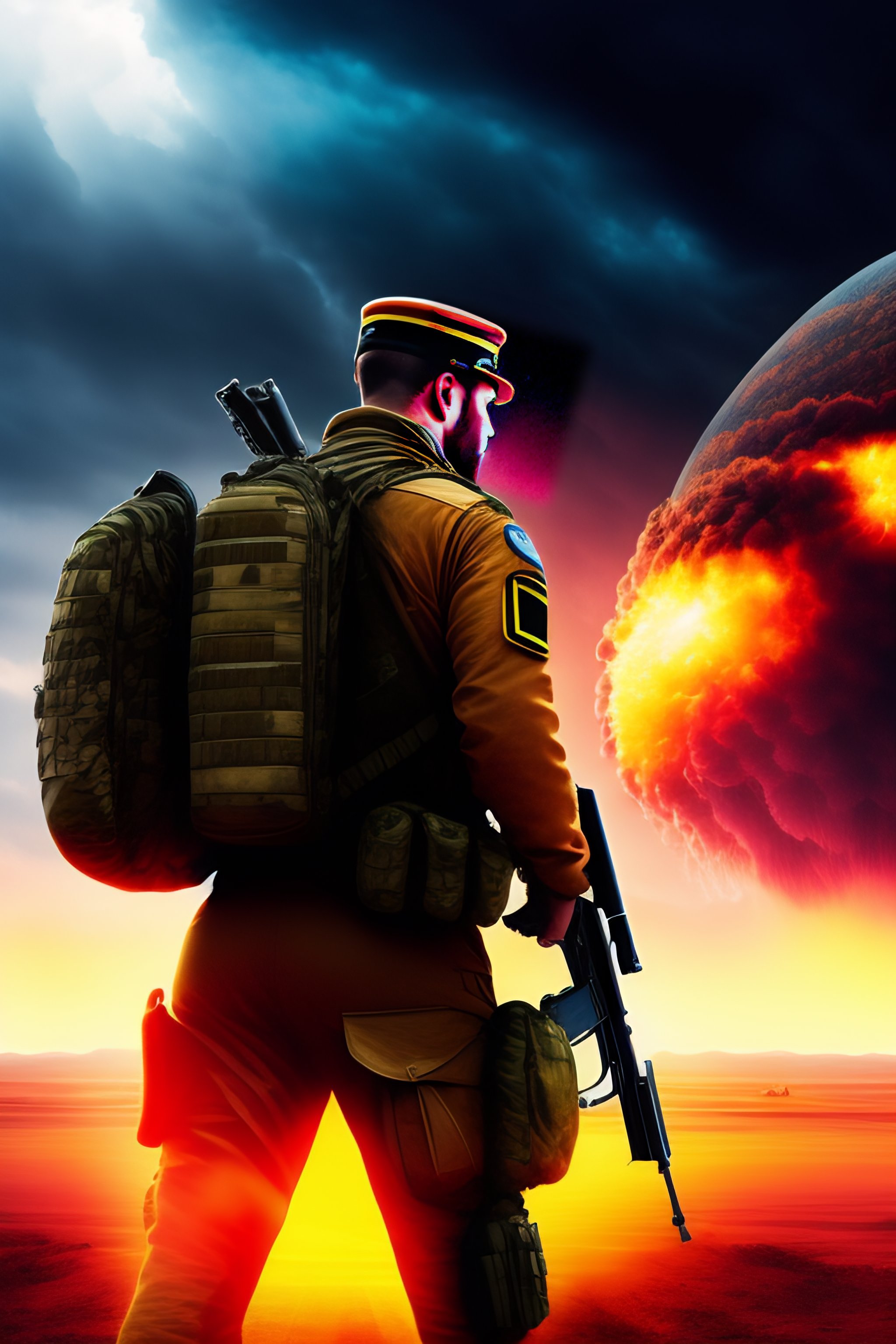 Lexica - French soldier with an AK-47 and a strong armor broken, in ...