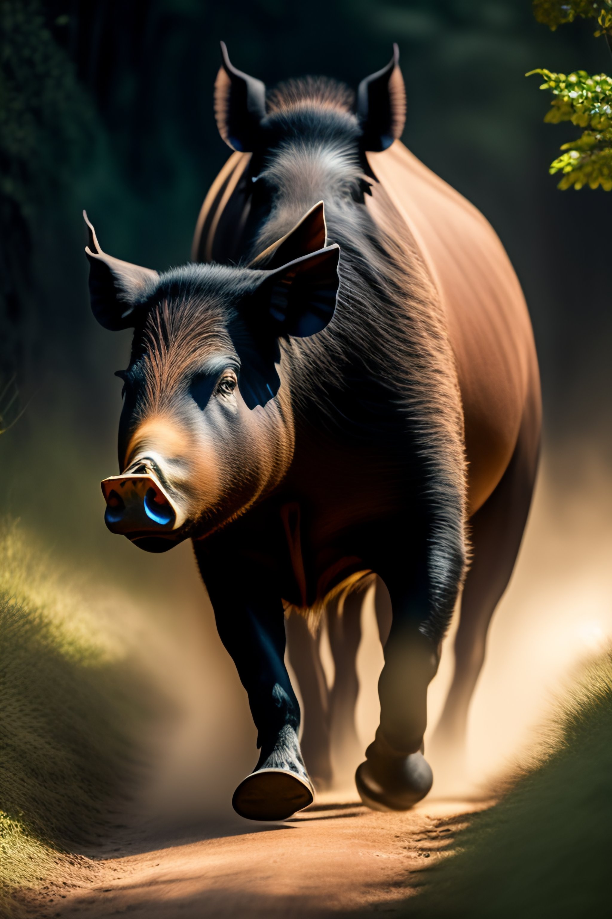 Lexica - Image of a 1800 soldier shapeshifting into an boar