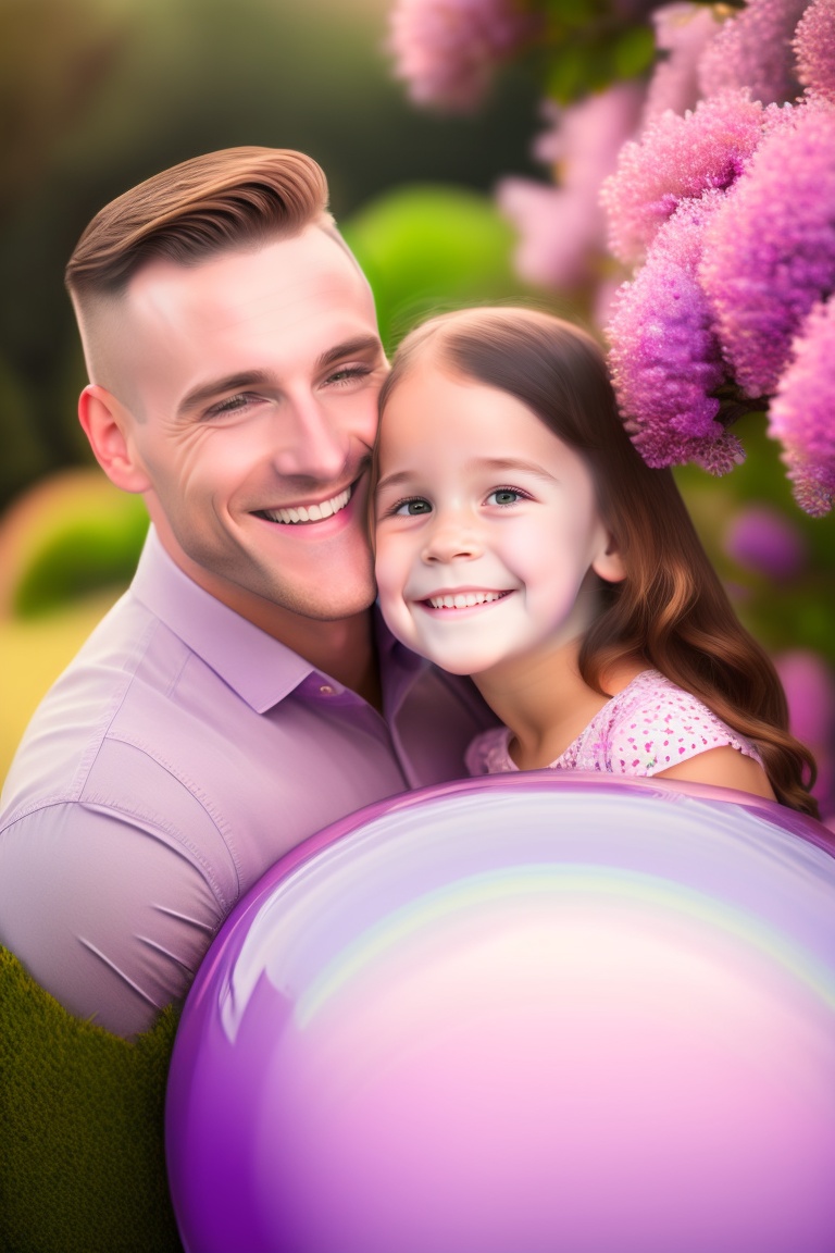 Lexica - Family photo session in a lilac, family, mom, dad, children ...