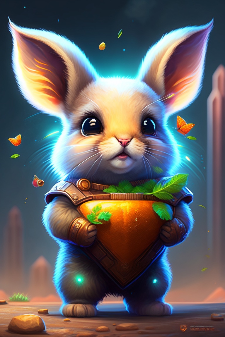 Lexica - Sweet little rabbit, Serious Sam IV game style, octane render ...