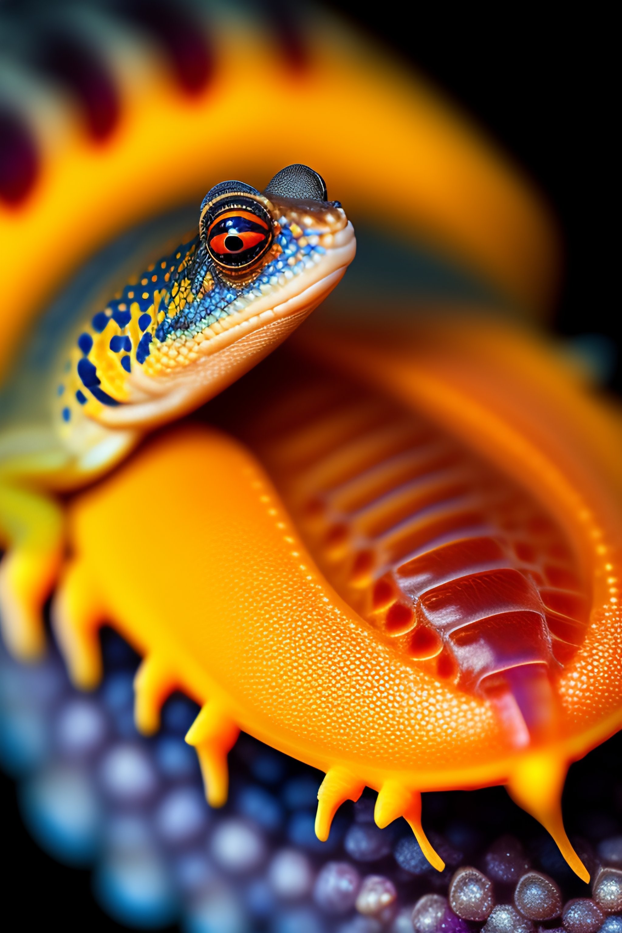 Lexica - Gecko foot detail scale macro cells skin eyes complex