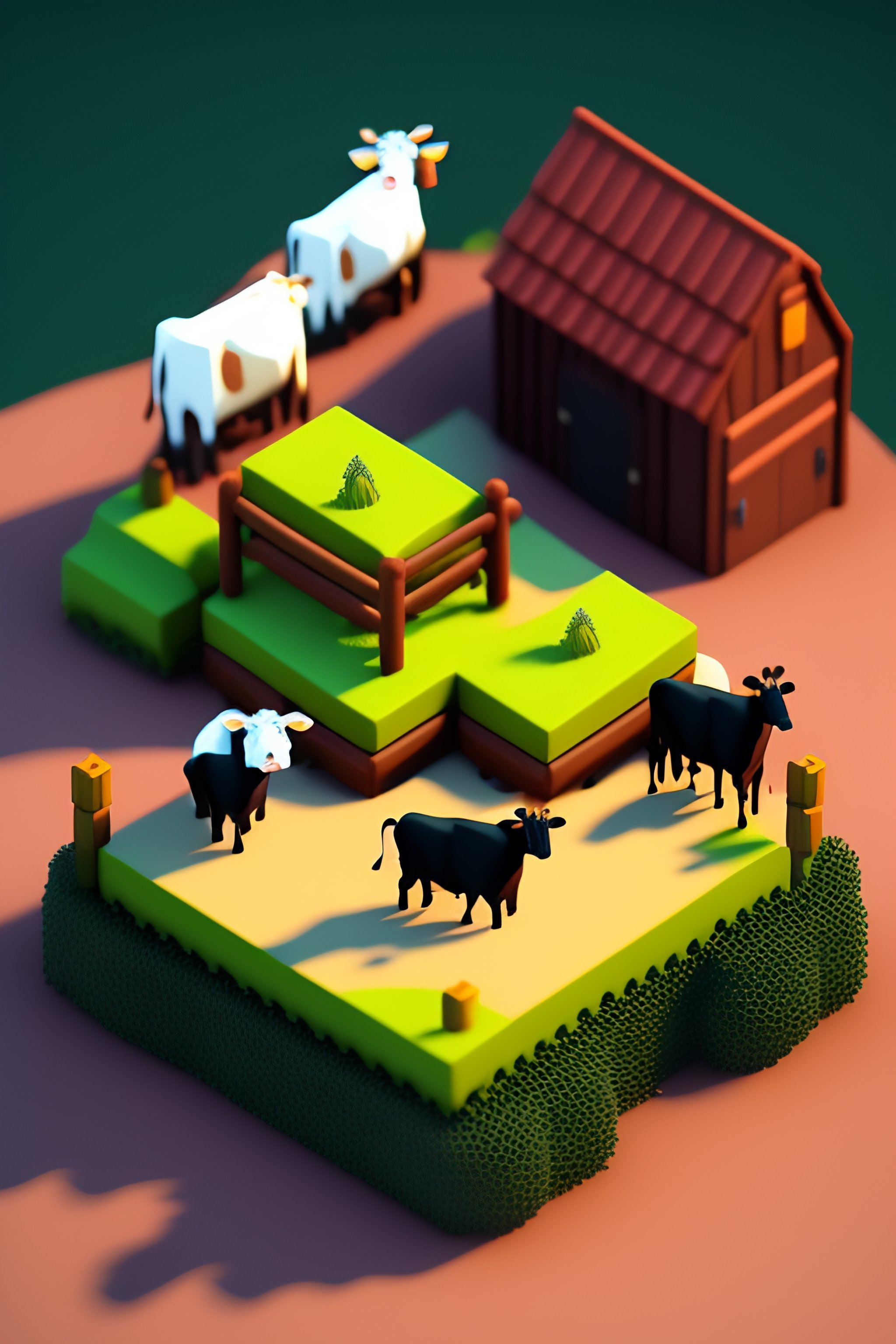 Lexica - Cow farm voxel