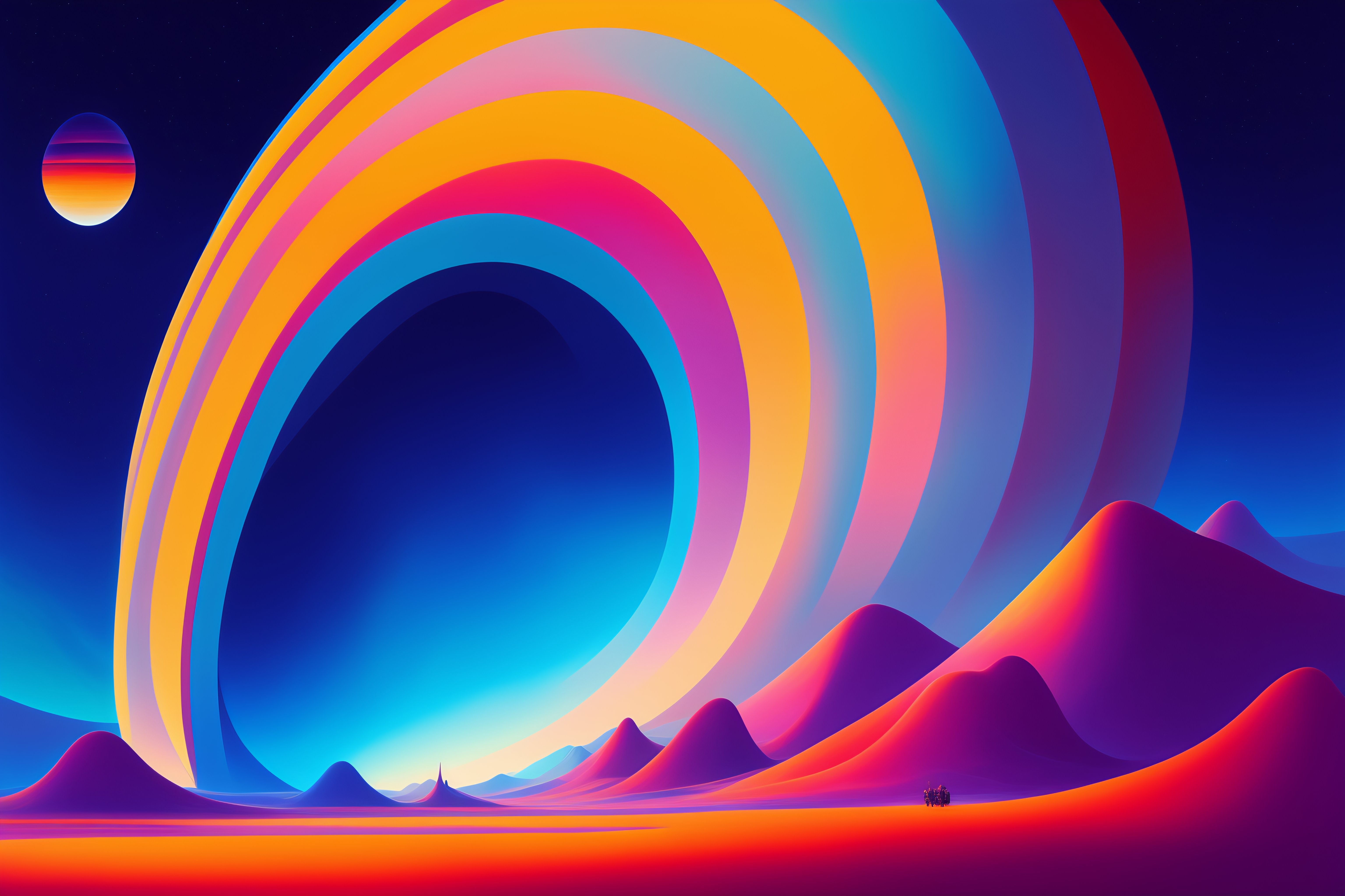 Lexica - James Gilleard illustration, swirly sci-fi blue alien ...