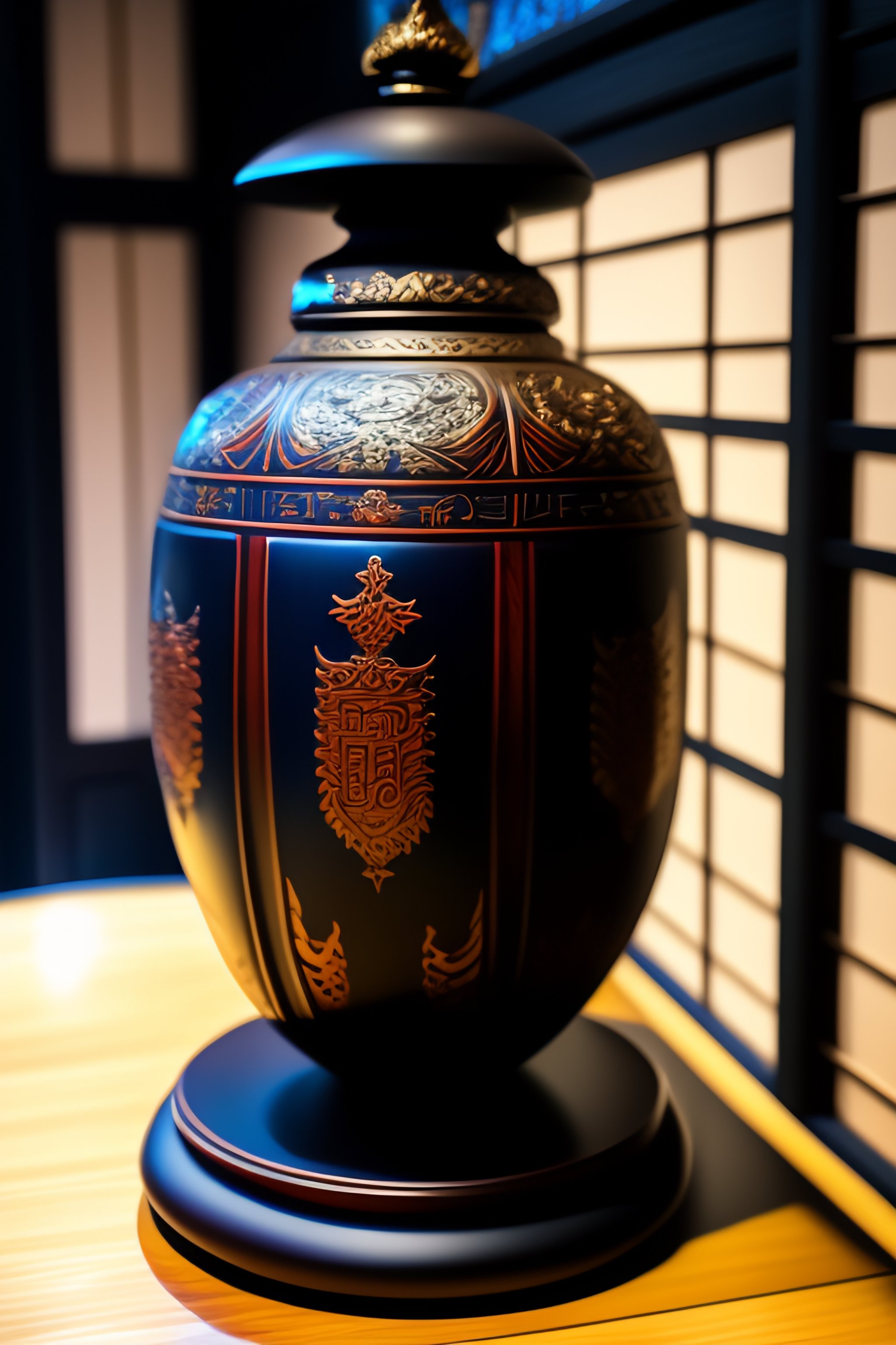 Lexica - mid shot, death reaper , Japanese, , ancestral center piece in ...